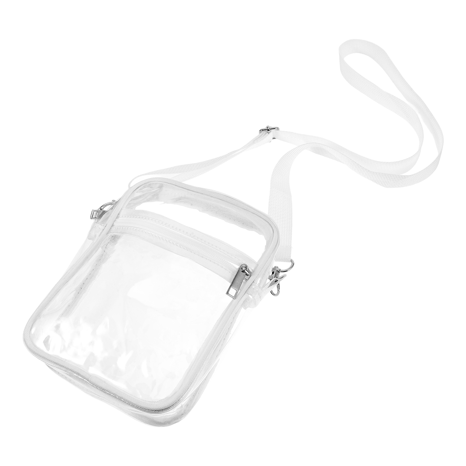 WHAMVOX Clear Crossbody Bag 1Pcs White PVC Lightweight Comfort ...