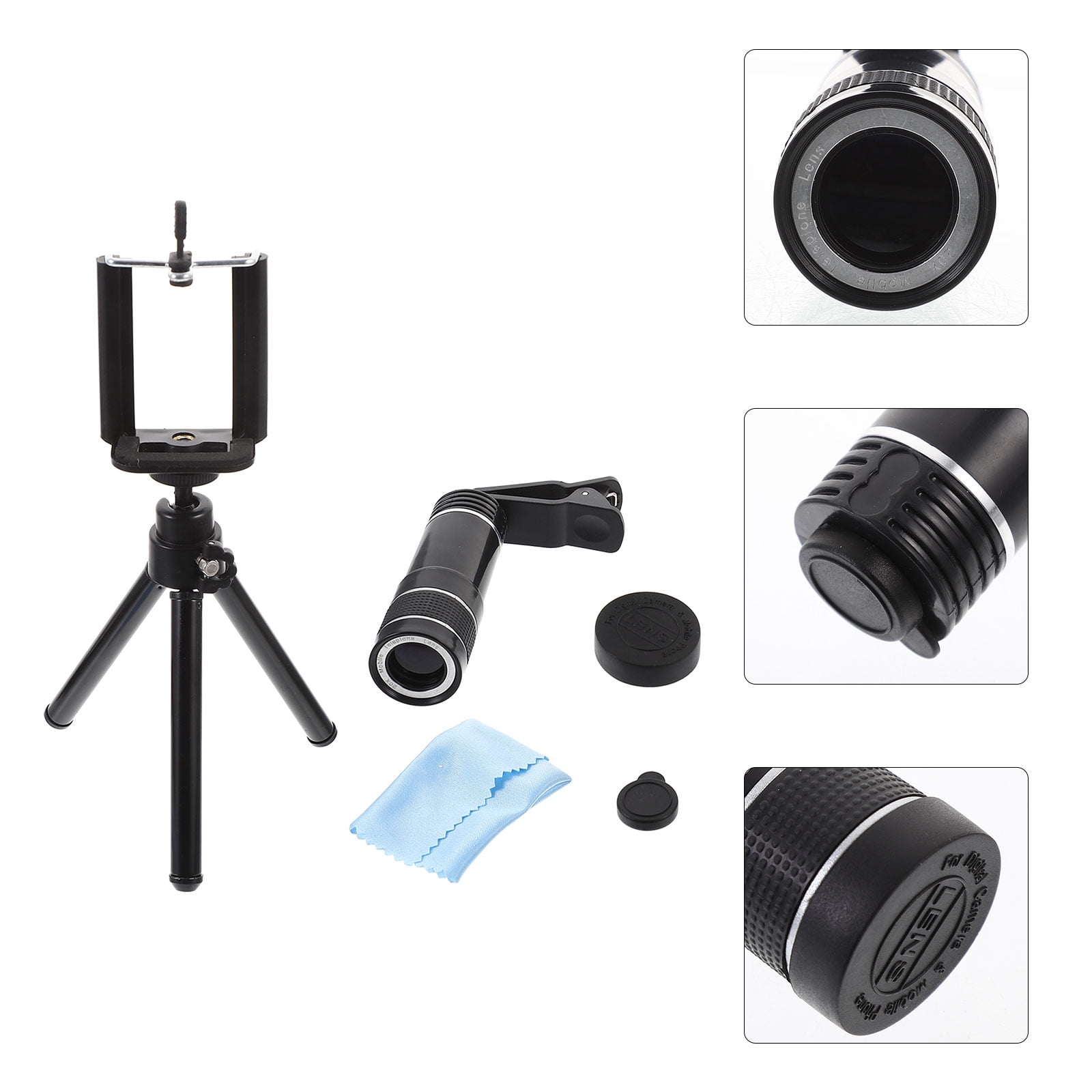 WHAMVOX Clip on Phone Macro Lens Universal Telephoto Telescope Lenses ...