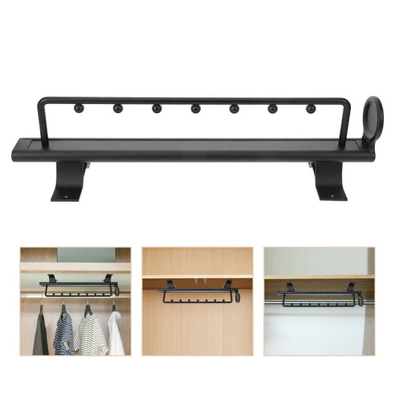 WHAMVOX Clothes Hanger Rod Wardrobe Clothing Rail Hanger Rack Closet ...
