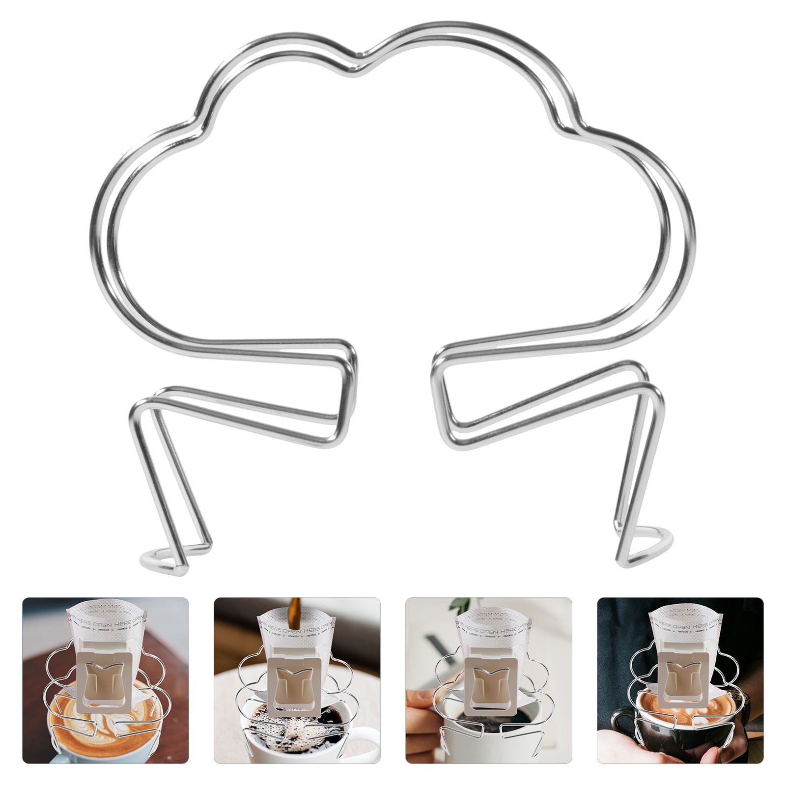 WHAMVOX Coffee Filter Bag Holder Stainless Steel Filter Paper Holder ...