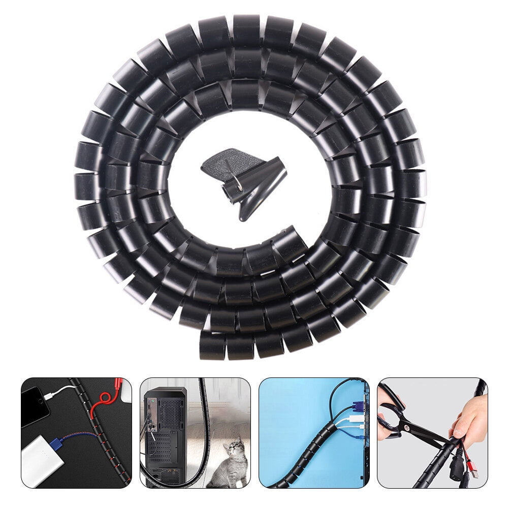 WHAMVOX Coiled Pet Anti-Bite Wire Cable Protector Duct Tube Sleeve ...