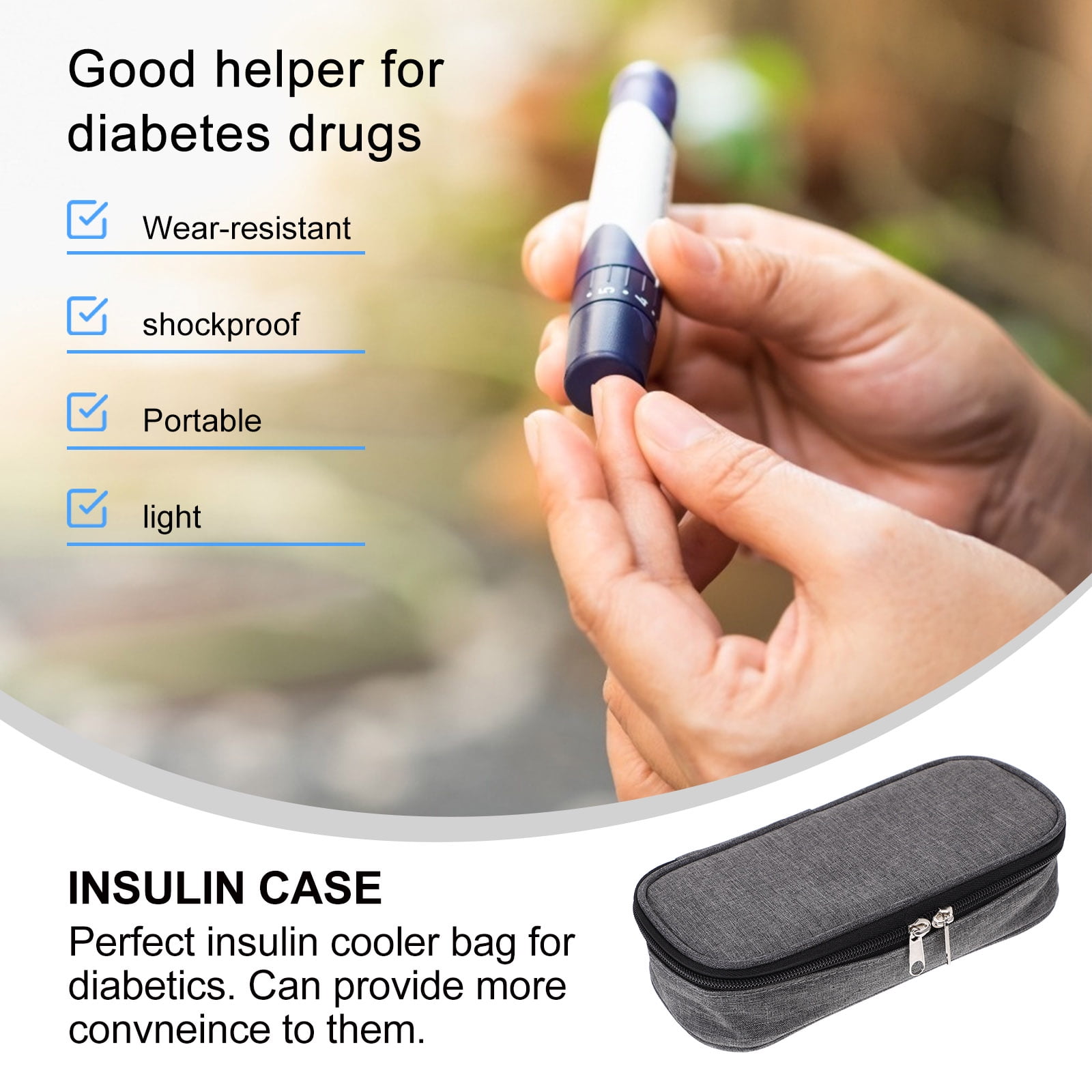 WHAMVOX Cold Insulin Cooler Pack Diabetes Medication Bag Travel Pouch ...