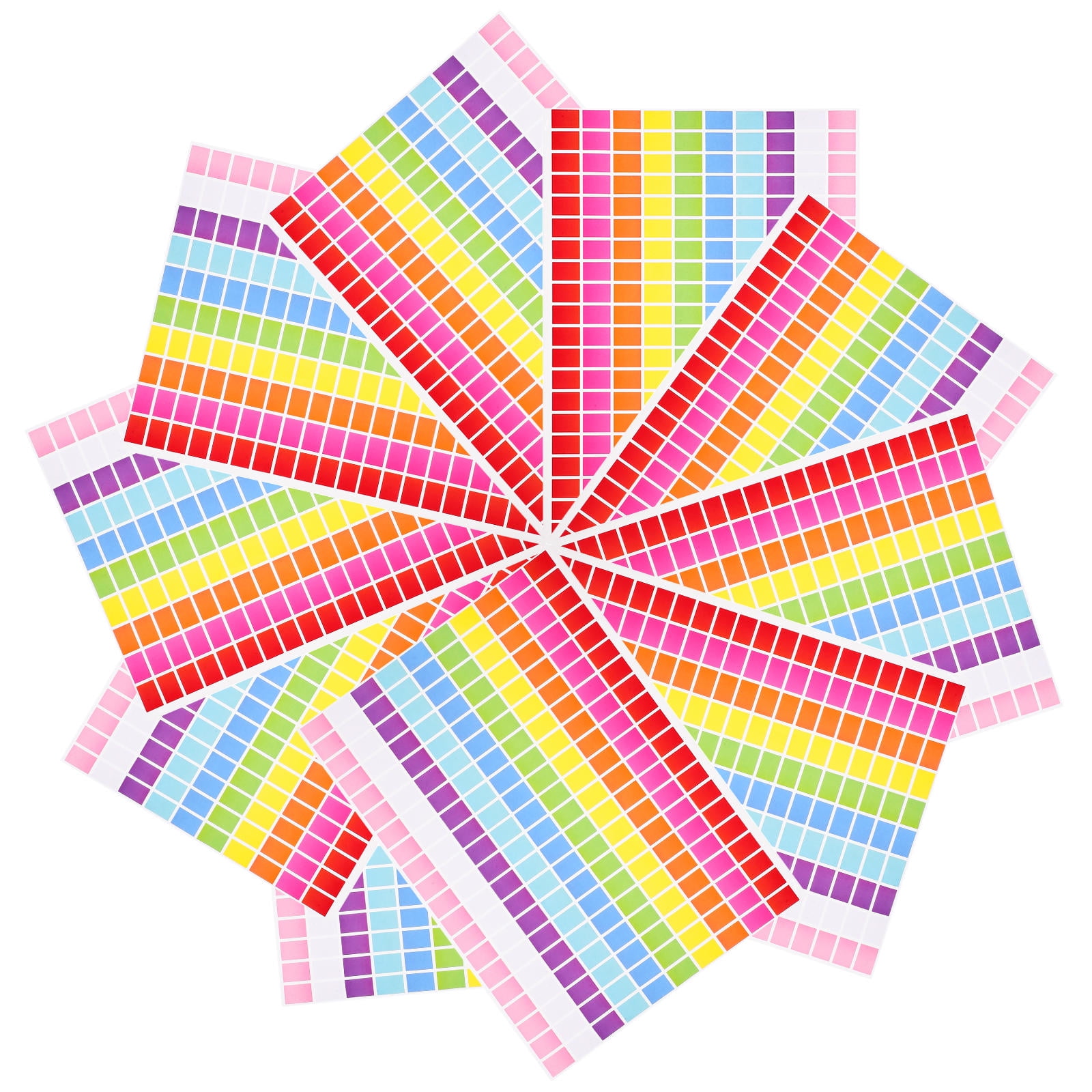 WHAMVOX Colorful Coding Stickers for Decor Self Adhesive Rectangular ...