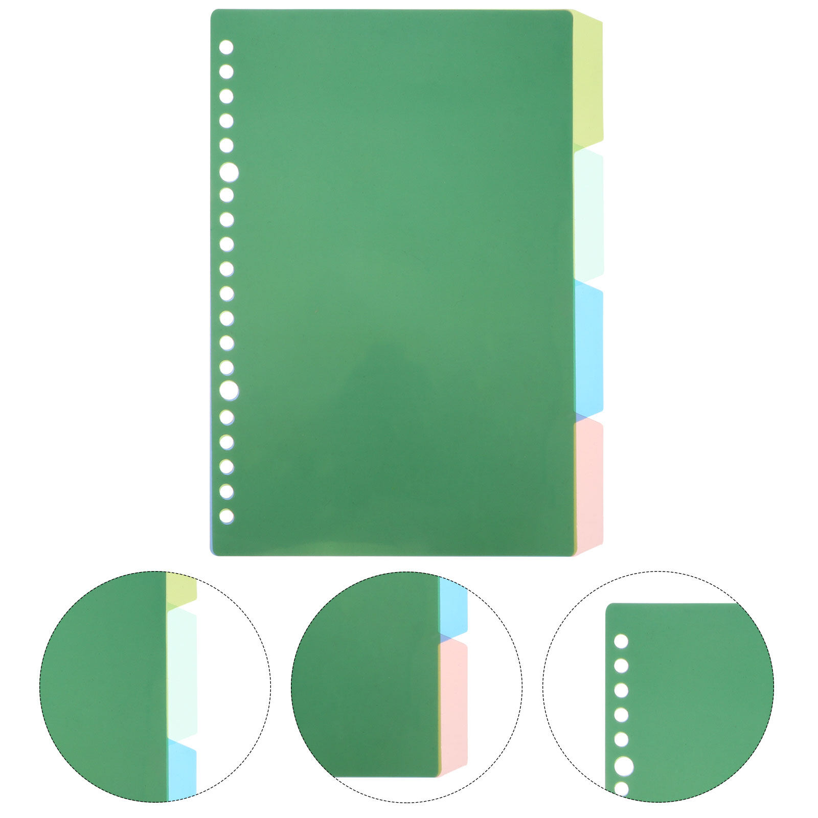 WHAMVOX Colorful Page Dividers Insertable Tab Index Binder Separators ...