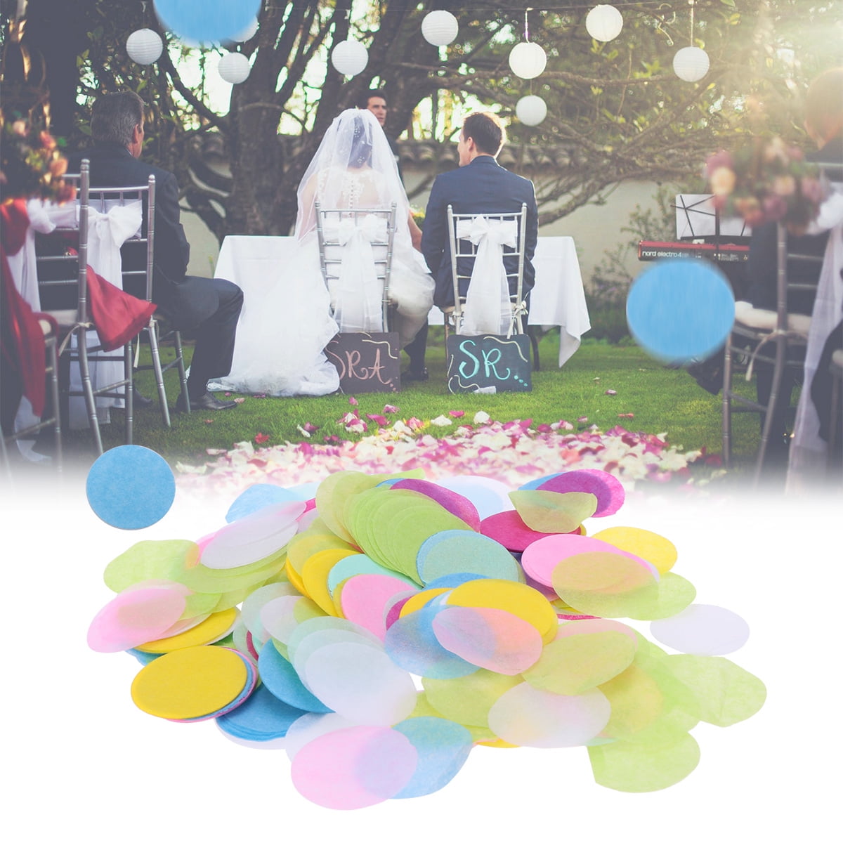 WHAMVOX Colorful Paper Confetti for Wedding Table Decoration Assorted ...
