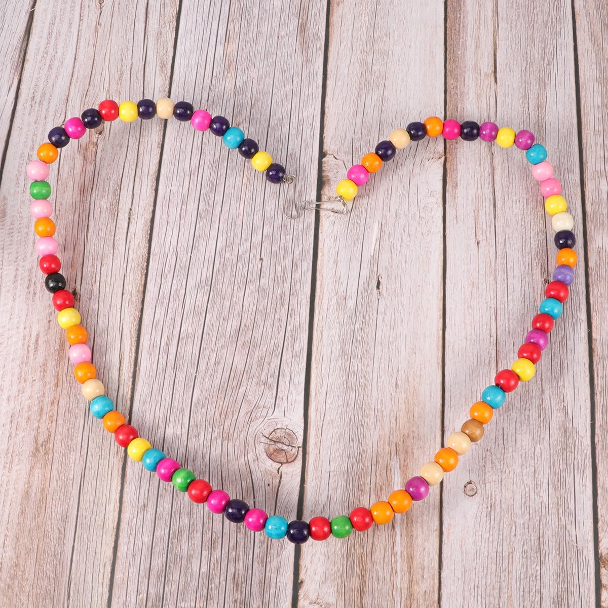 WHAMVOX Colorful Wood Beads Bird Toy for Parrots MultiShaped Climbing ...