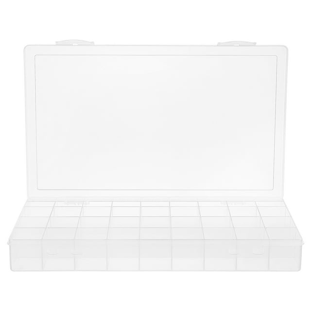 LITINKIMI Clear Grid Organizer Box Rectangular Multi-Grid Design Small ...