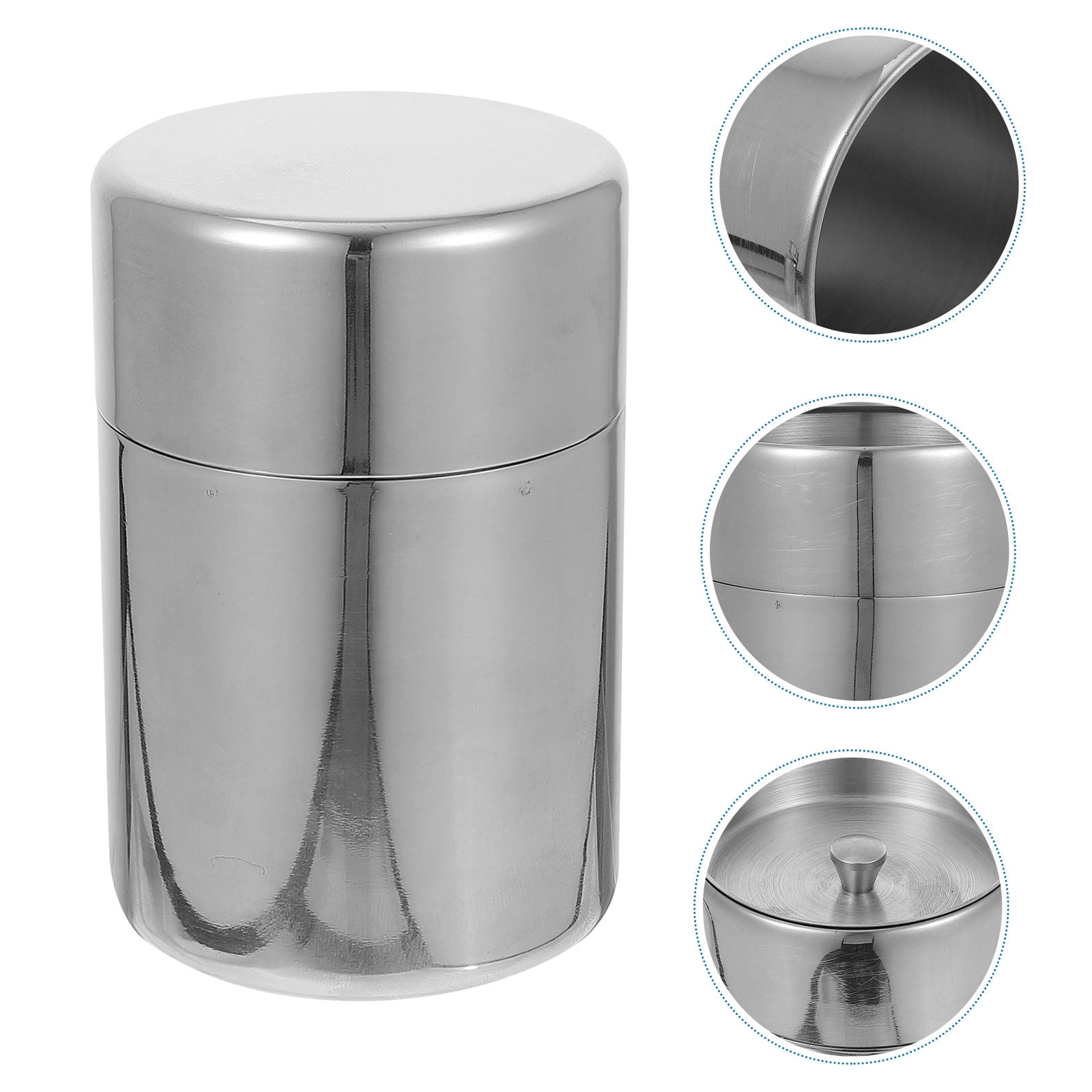 WHAMVOX Containers Stainless Steel Airtight Tank Silver Tea Canister ...