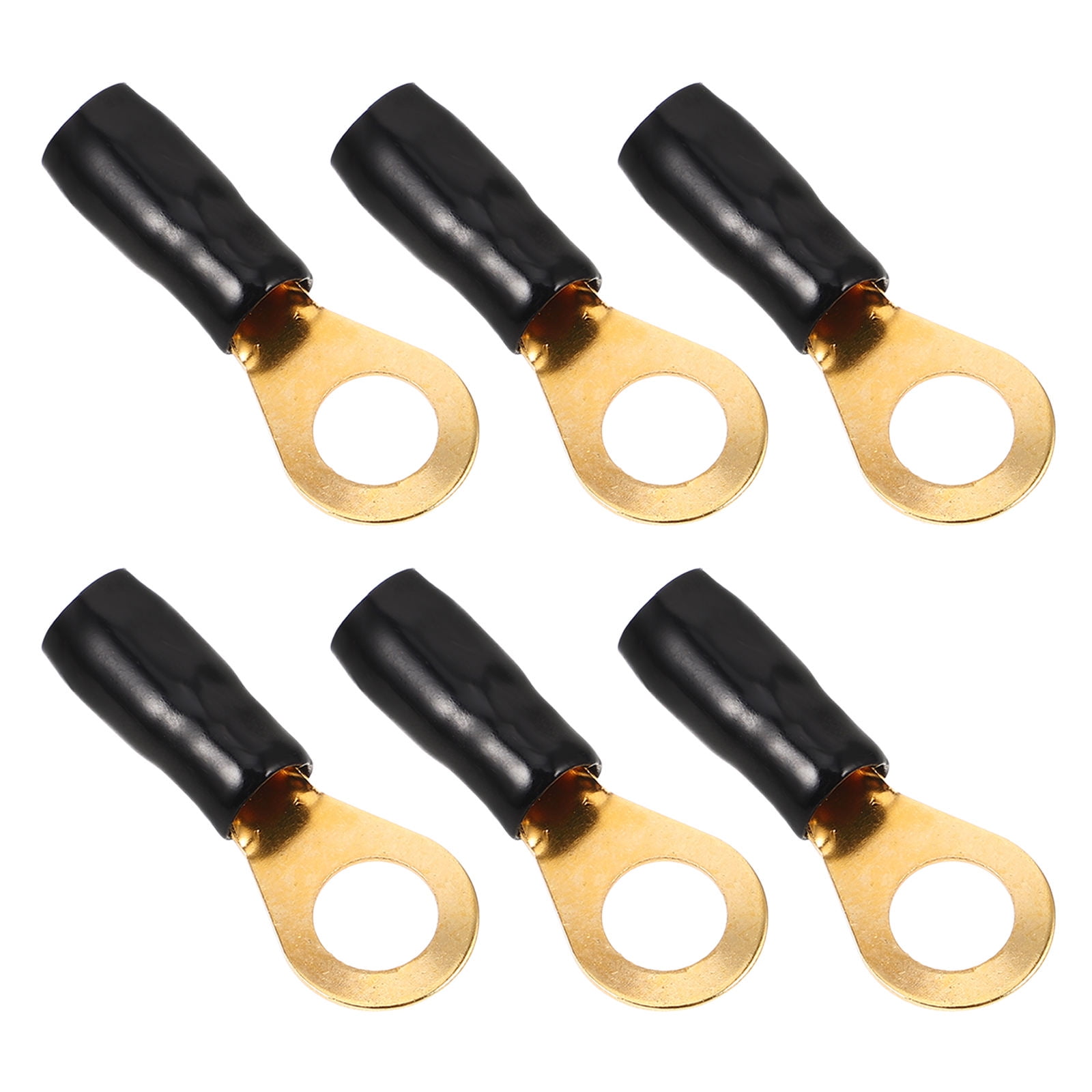 WHAMVOX Copper Ring Terminal Connectors for Cable with Insulated Rubber ...
