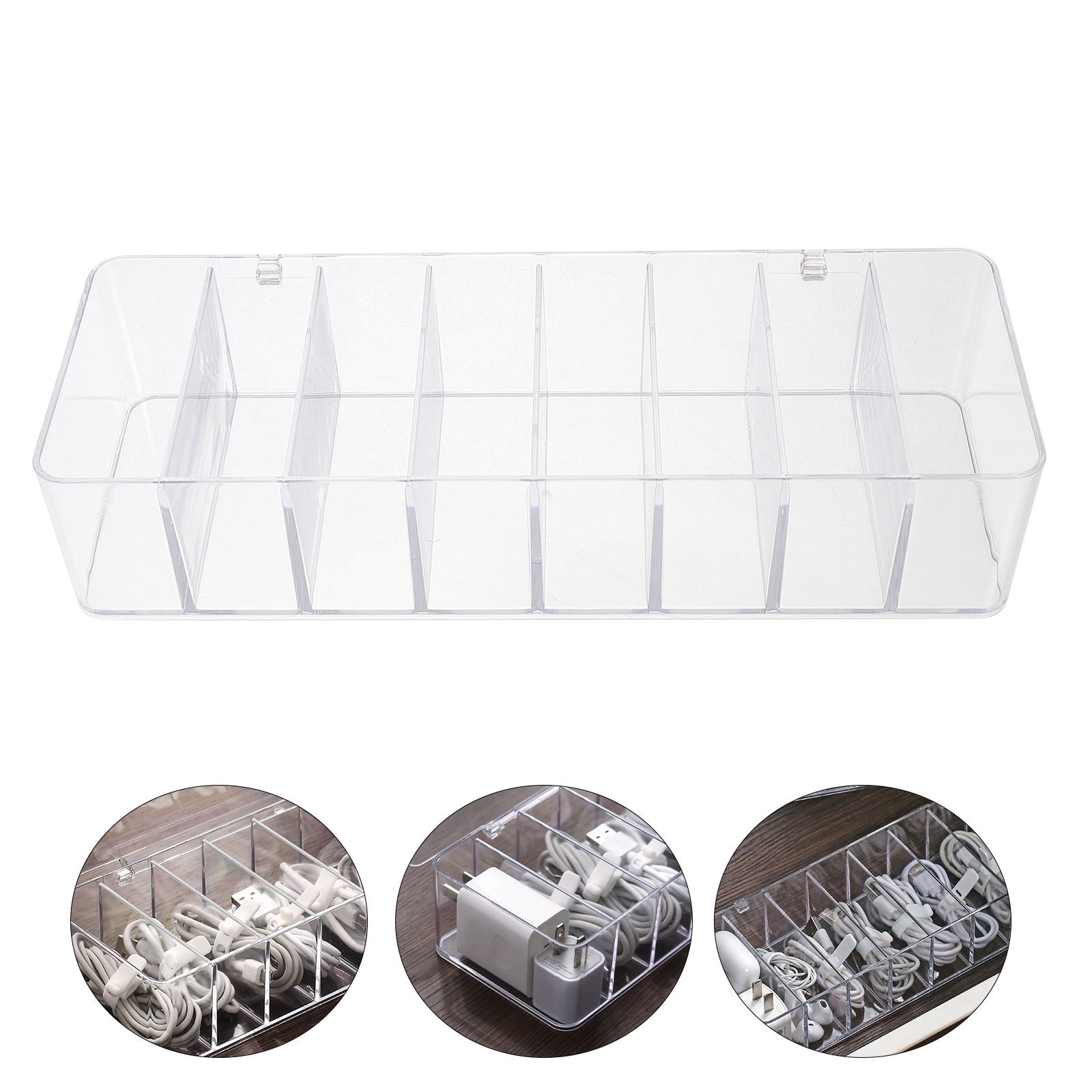 WHAMVOX Cord Storage Organizer Wires Keeper Charger Management Box ...