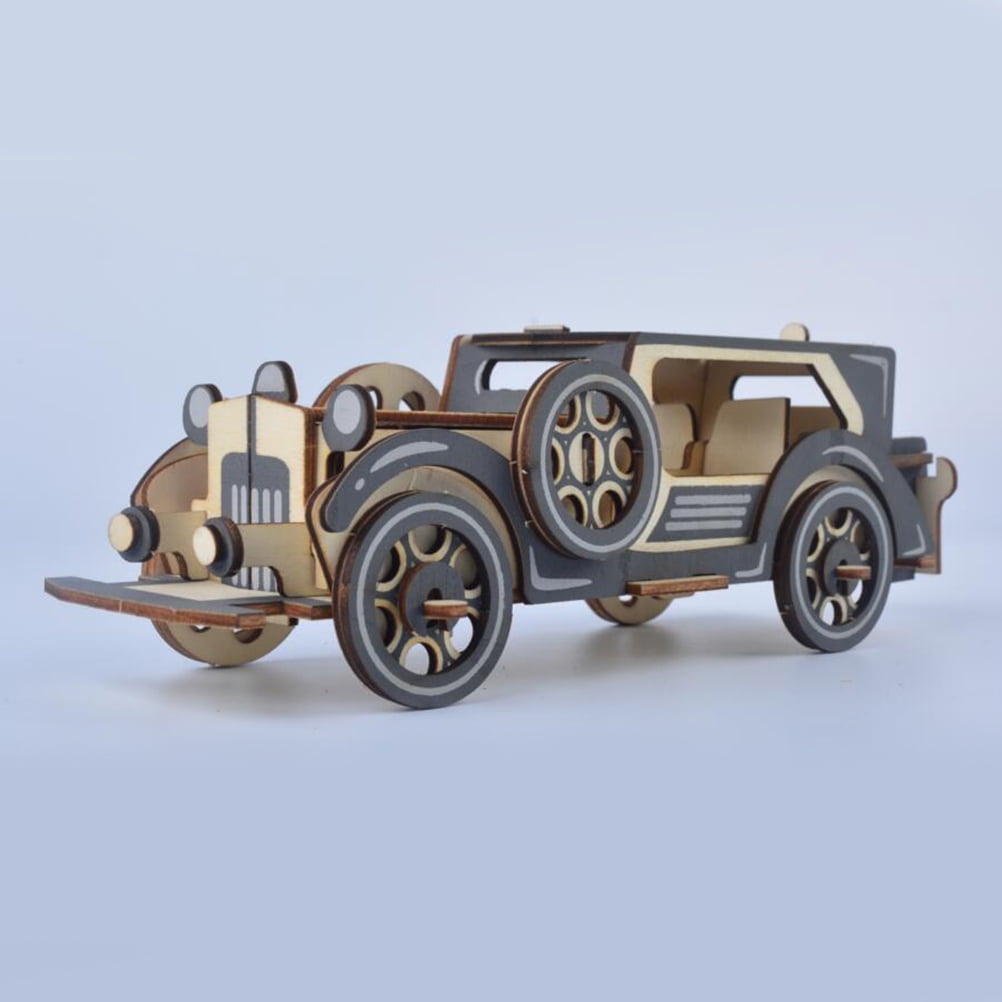 WHAMVOX Creative 3D Wooden Puzzle Board for Kids, DIY Wooden Car Puzzle ...