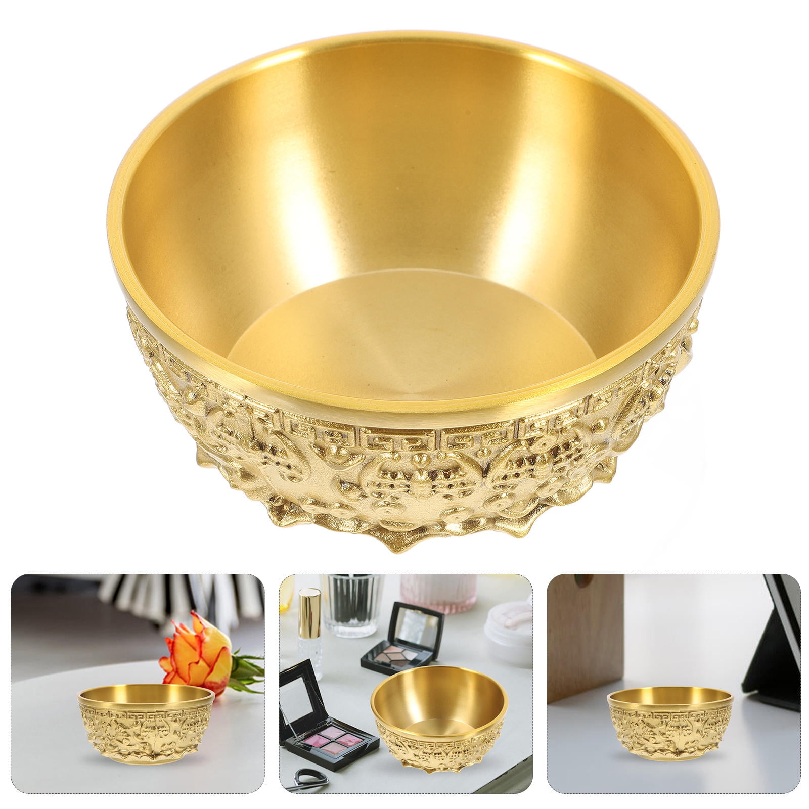 WHAMVOX Creative Copper Treasure Bowl For Home Office Feng Shui Wealth ...