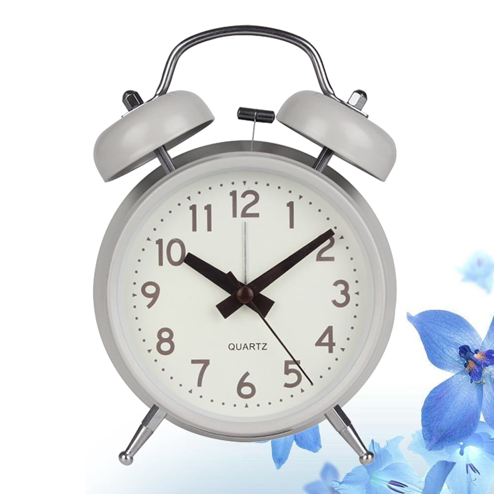 WHAMVOX Creative Metal Alarm Clock with Ring Bell Design for Bedroom or ...