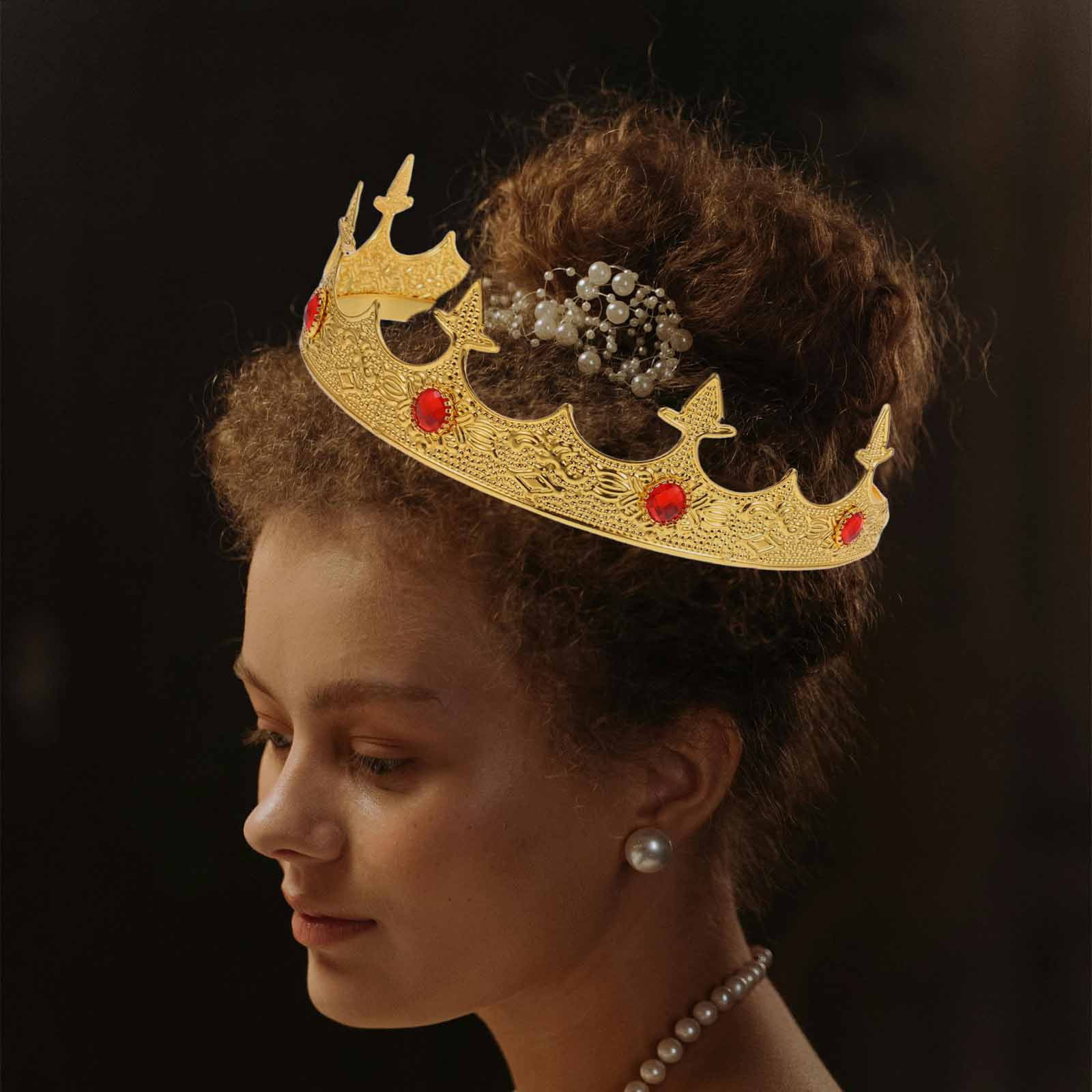 WHAMVOX Crown Men Party Crown Decor King Cosplay Crown Cosplay King ...