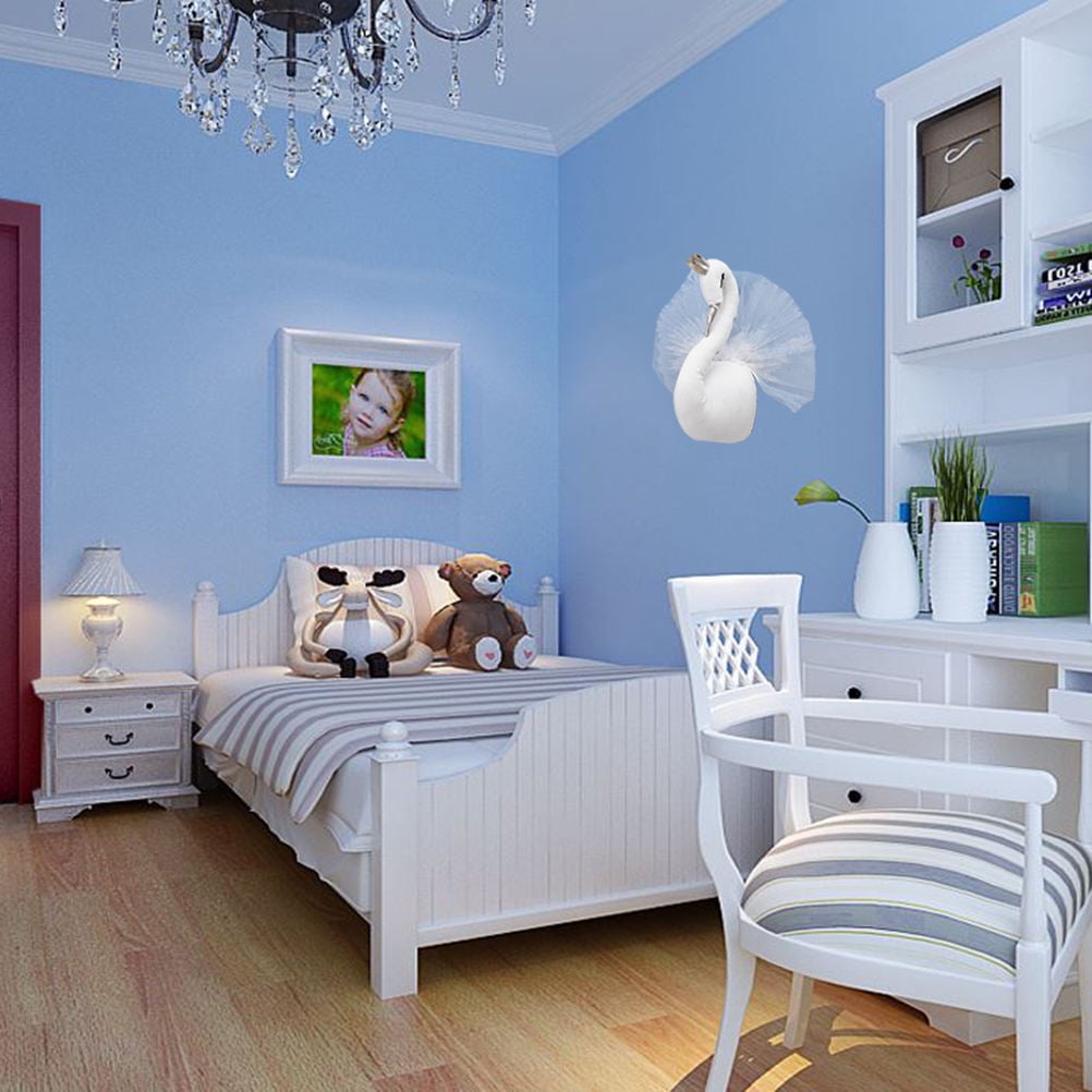 WHAMVOX Crown Swan Wall Mounted Beautiful Swan Decor for Bedroom ...