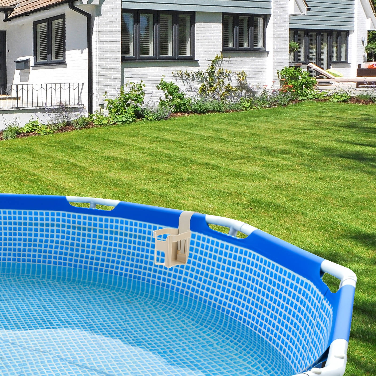 WHAMVOX Cup Holder for Inflatable Pool Grey Plastic Beverage Rack with ...