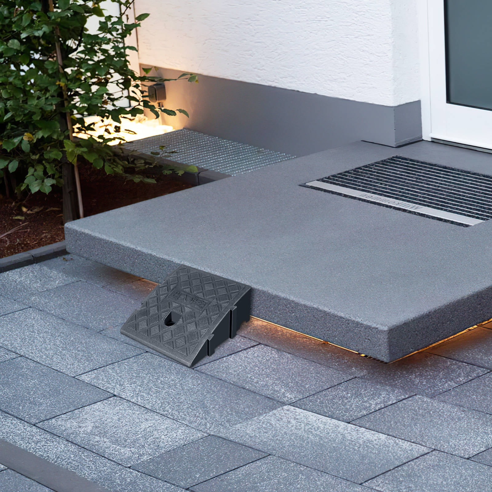 WHAMVOX Curb Ramps Ramp Pad Slope Mat Elderly 27.00X25.00X11.00CM Black ...