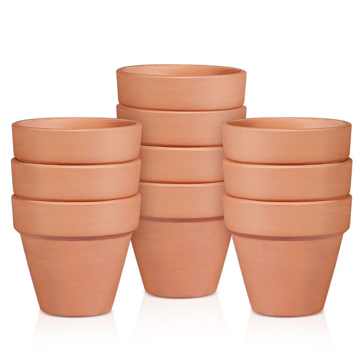 WHAMVOX Cute Terracotta Succulent Flower Pot Red Clay Pots - Walmart.com