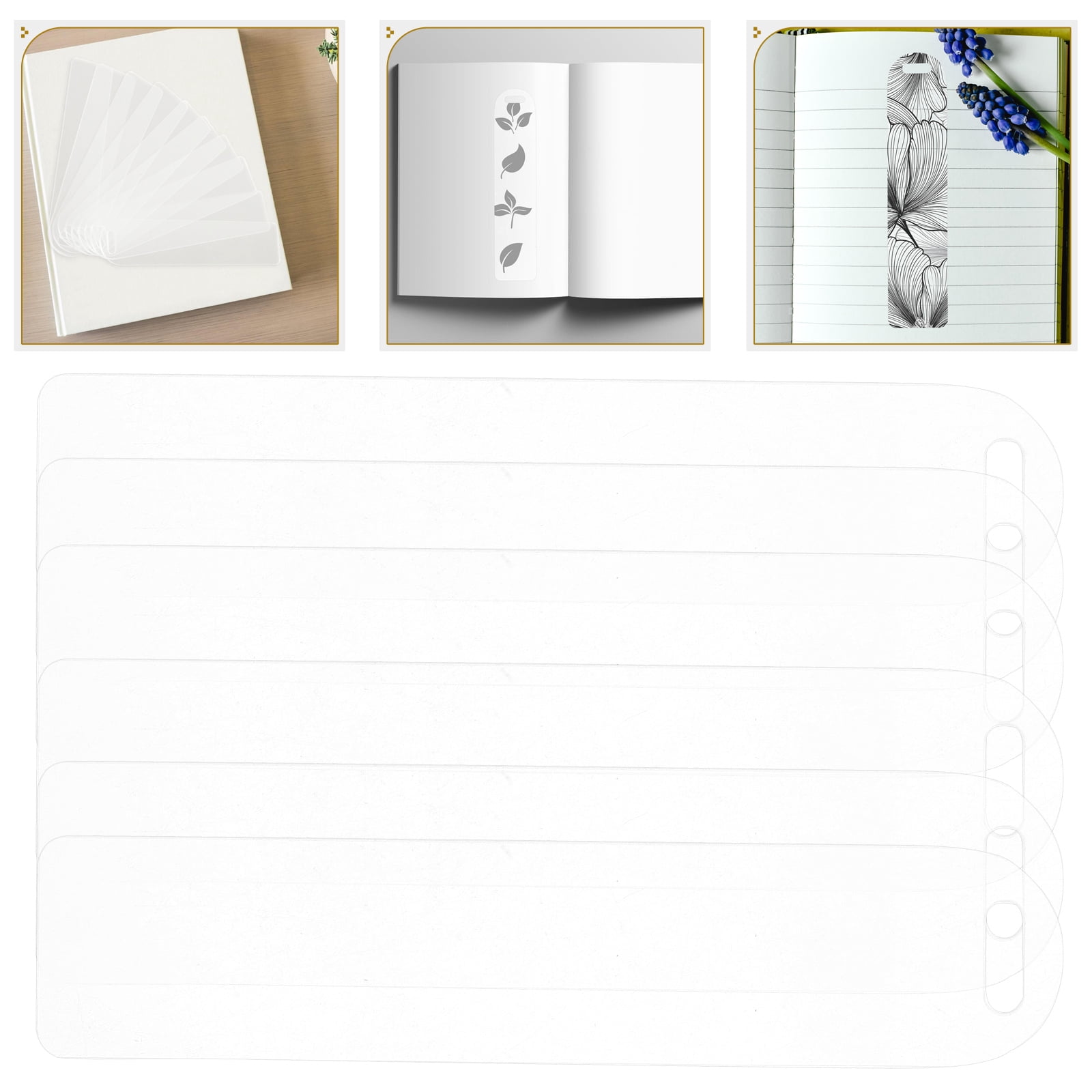 WHAMVOX DIY Blank Acrylic Bookmarks for Reading Lovers Transparent ...