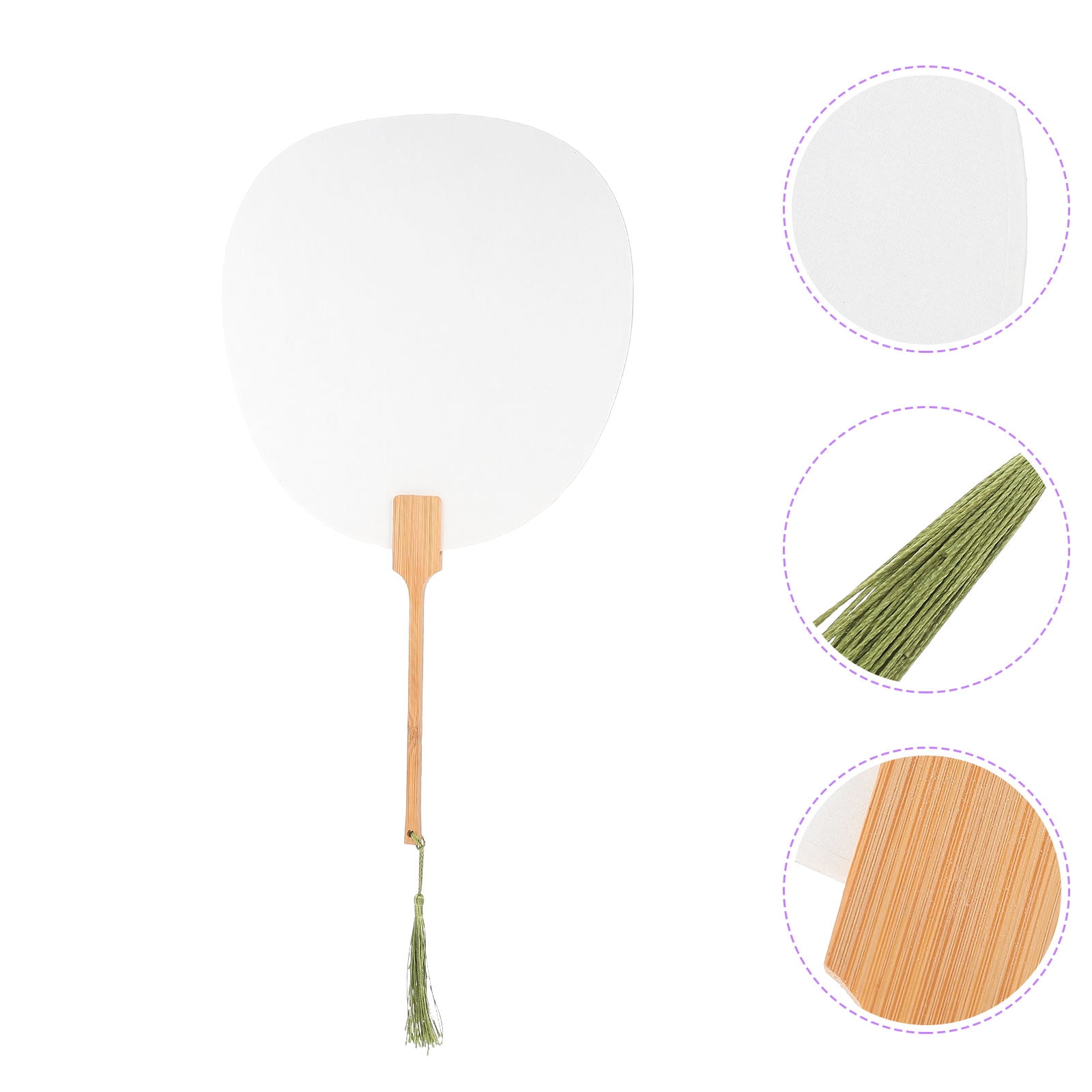 WHAMVOX DIY Blank Fan for Kids to Practice Painting Skills with ...