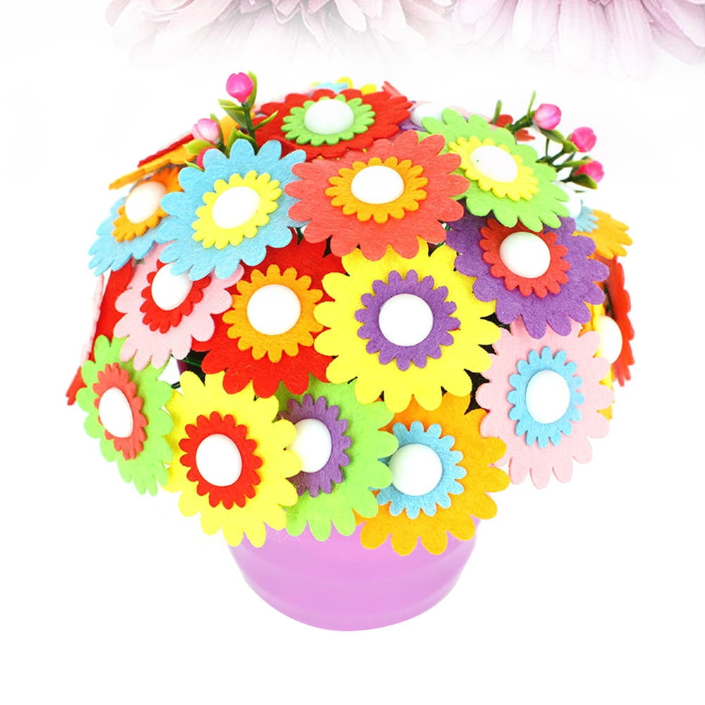 WHAMVOX DIY Button Bouquet Kit for Kids Playing Made of Resin and ...