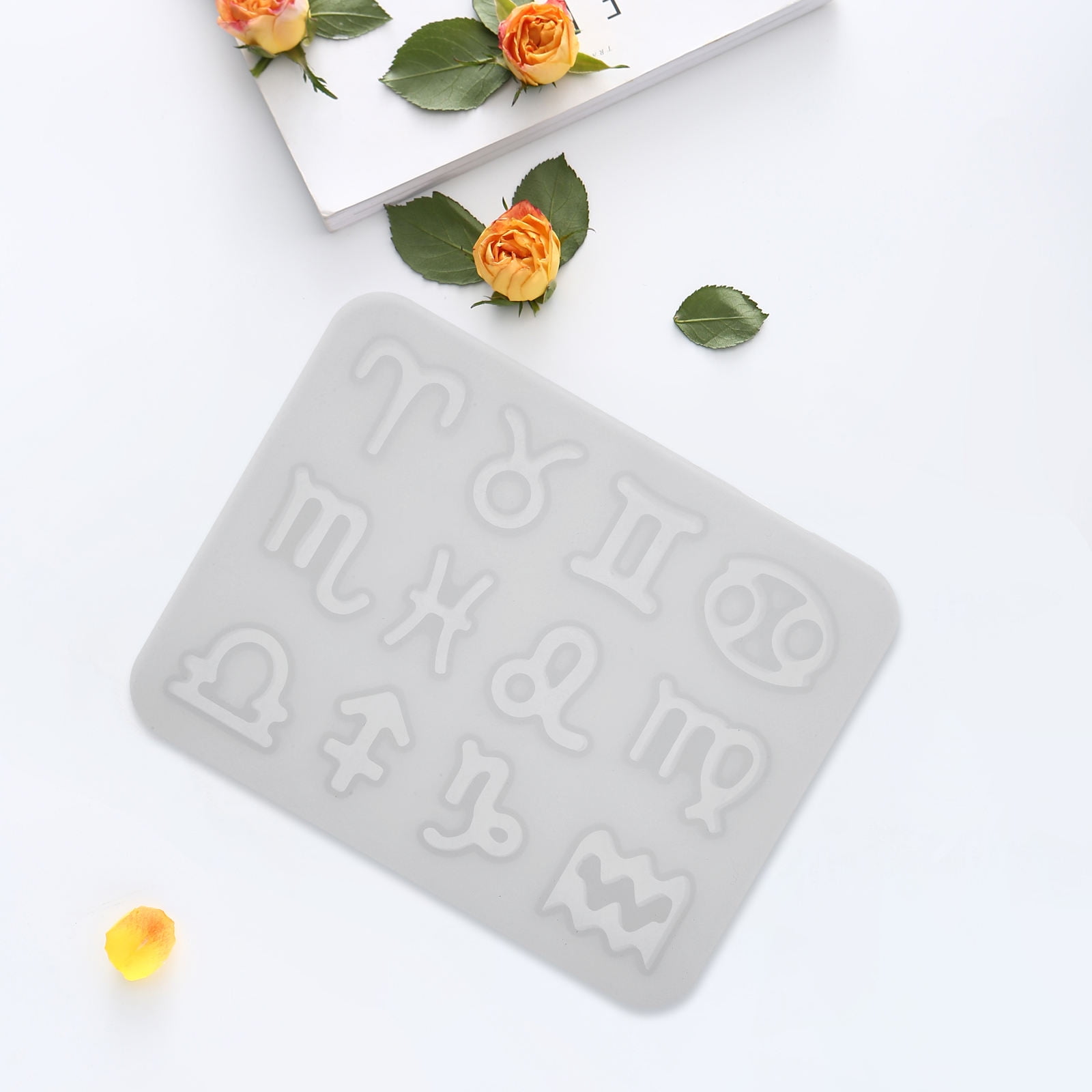 WHAMVOX DIY Silicone Molds for Key Chain Pendants White Flexible ...
