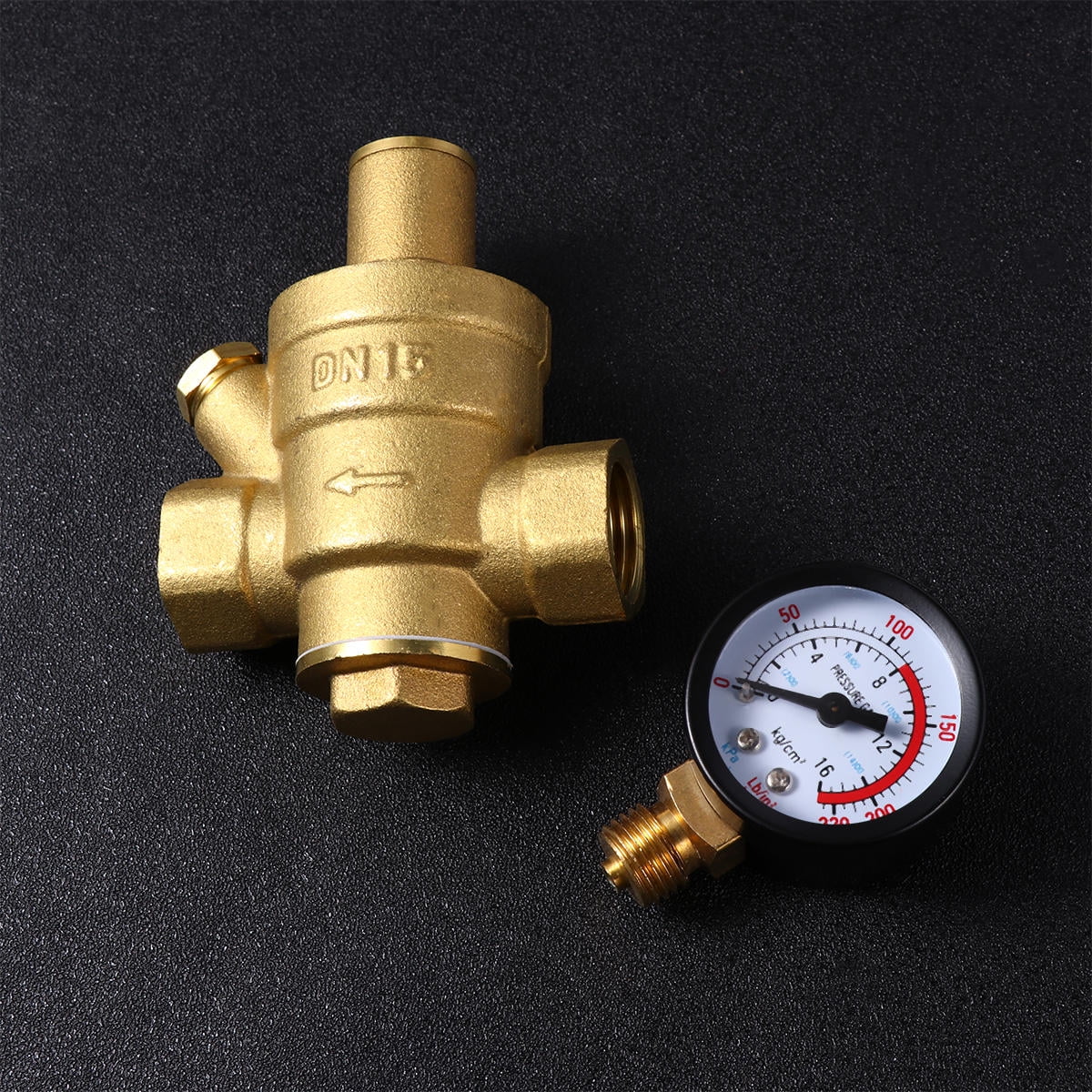 WHAMVOX DN15 4- Brass Household Tap Water Pressure Relief Flow Meter ...