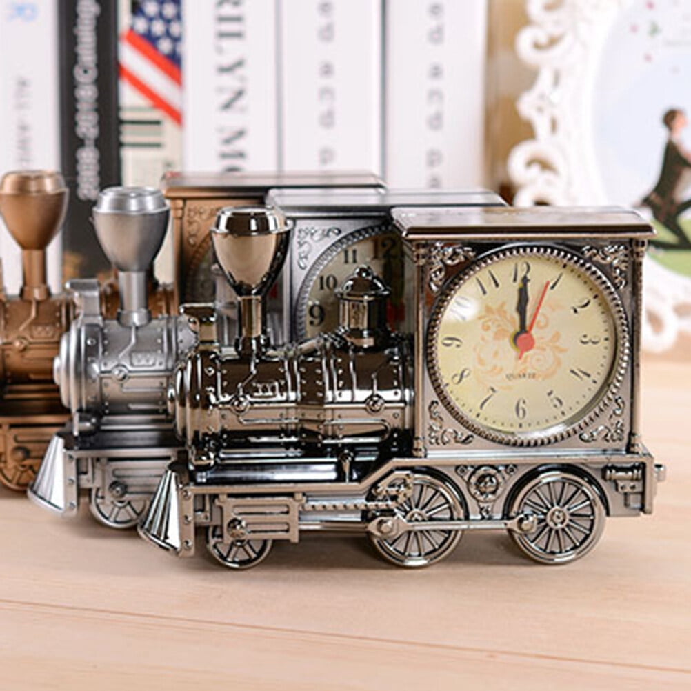 WHAMVOX Decorations Boys Alarm Clock Railroad Mechanical Train Vintage ...