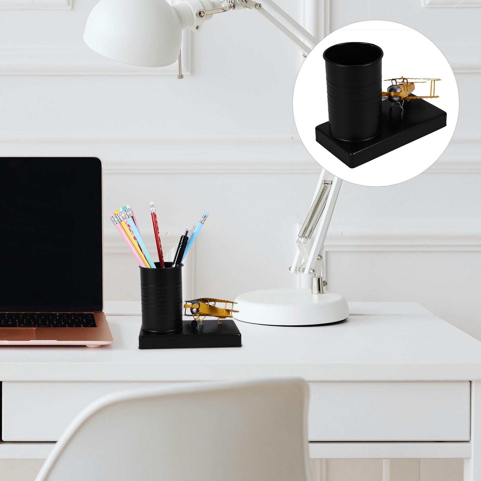 WHAMVOX Decorative Pen Holder Storage Container Pretty Holds Student ...