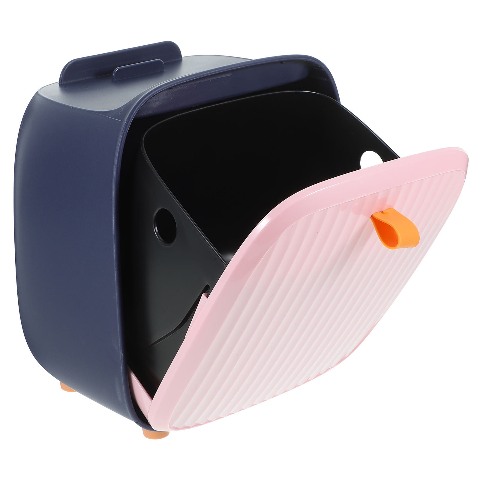 WHAMVOX Desk Garbage Can 1Pack Plastic Waste Paper Basket With Lid ...