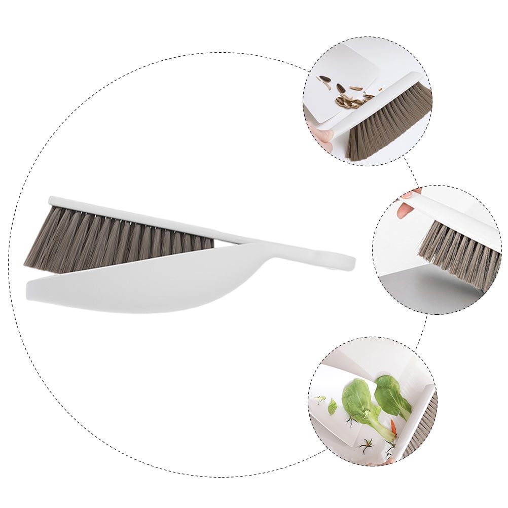 WHAMVOX Desktop Broom Set Mini Cleaning Brushes for Household White ...