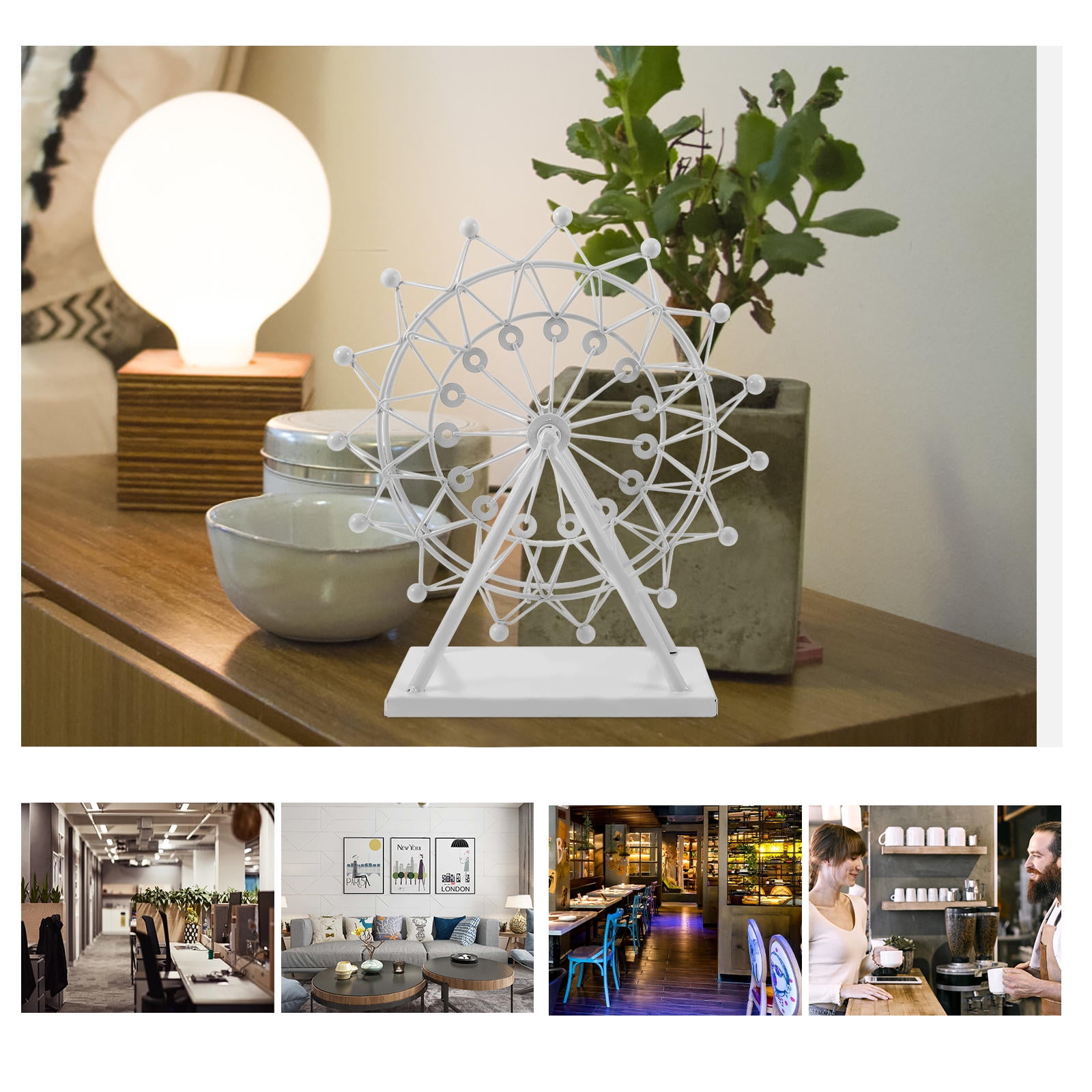 WHAMVOX Desktop Ferris Wheel Metal Craft Vintage Ferris Wheel Ornament ...