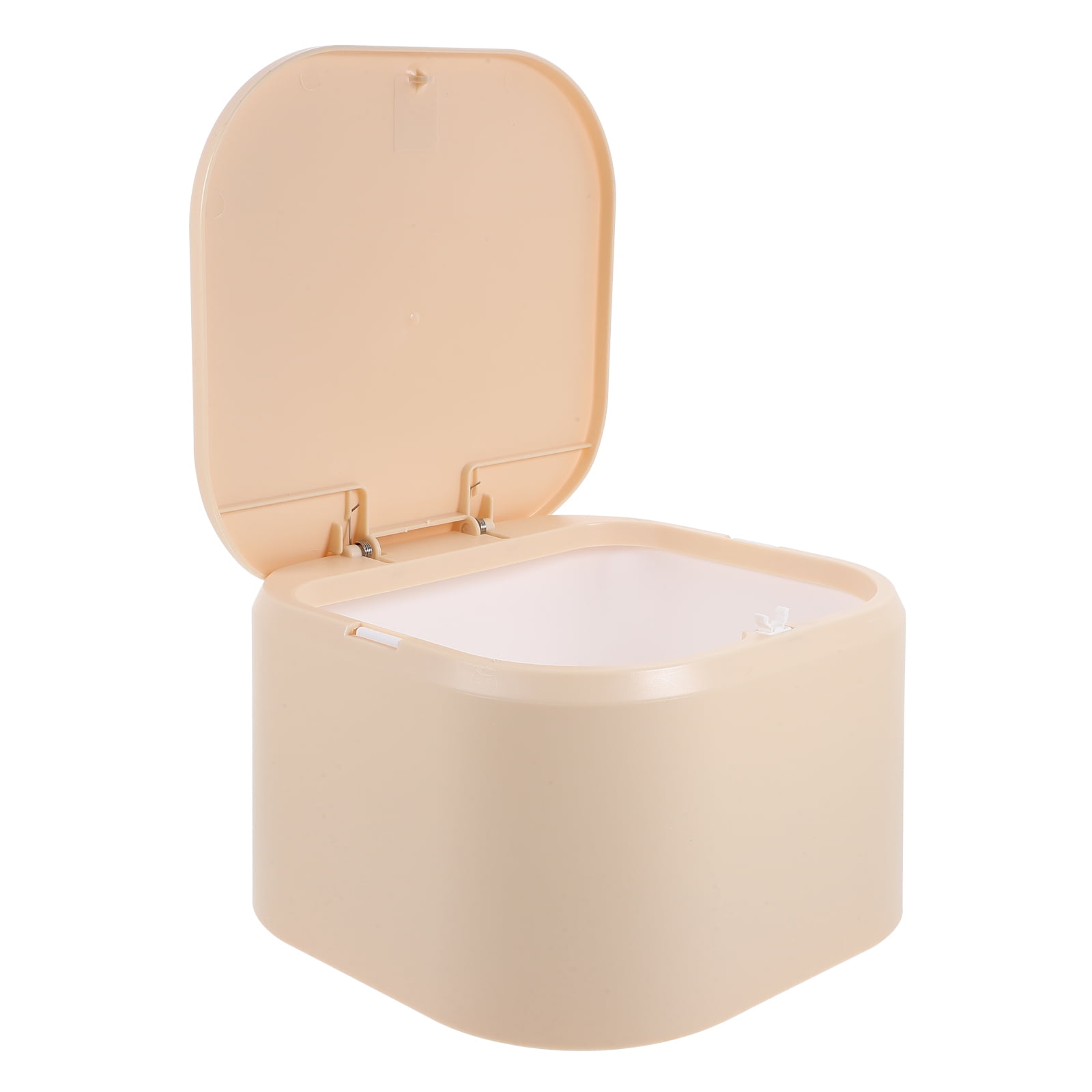 WHAMVOX Desktop Waste Bin Pressing Type Tabletop Small Rubbish Bin ...