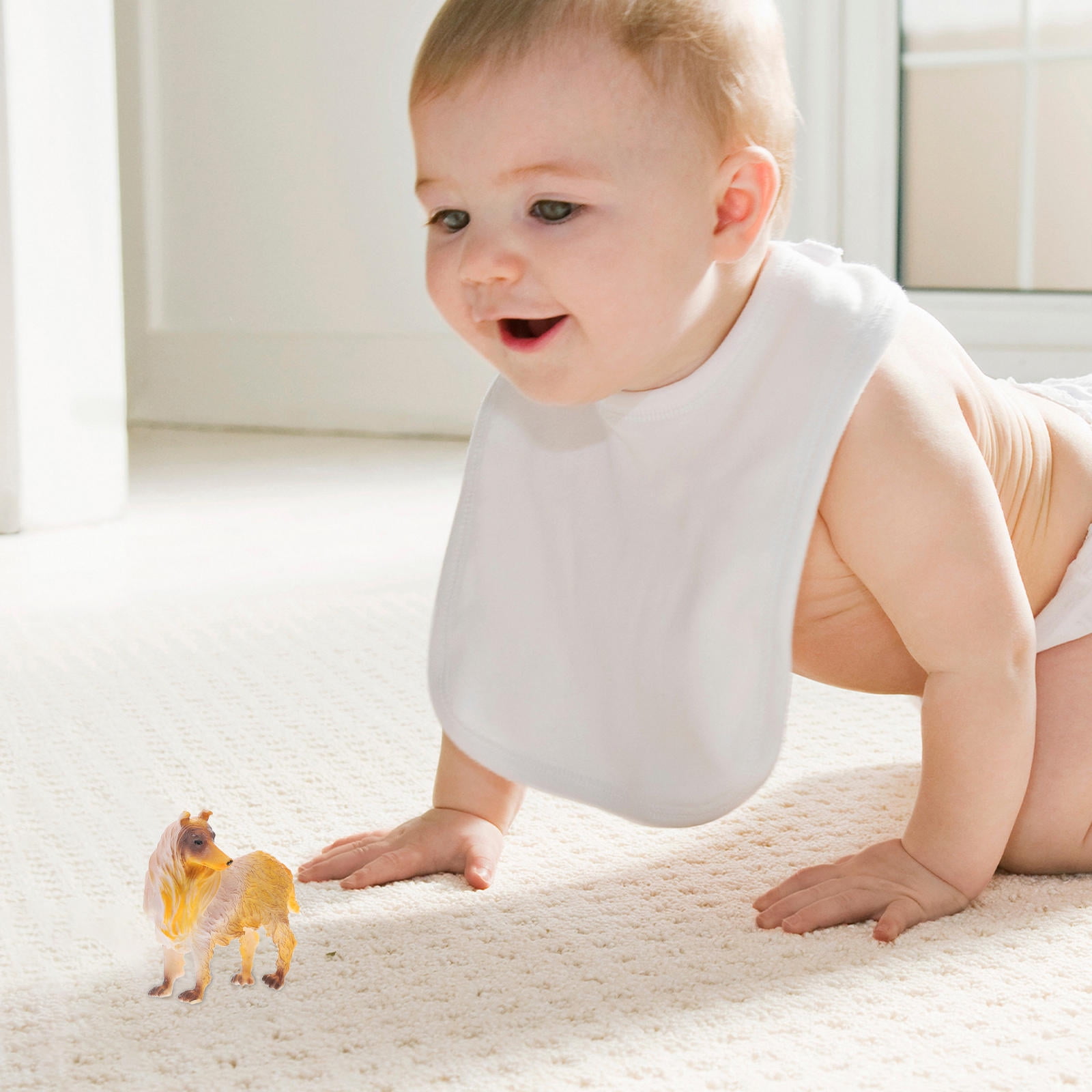 WHAMVOX Detailed Dog Toy Realistic Puppy Figurine Solid Animal Model ...