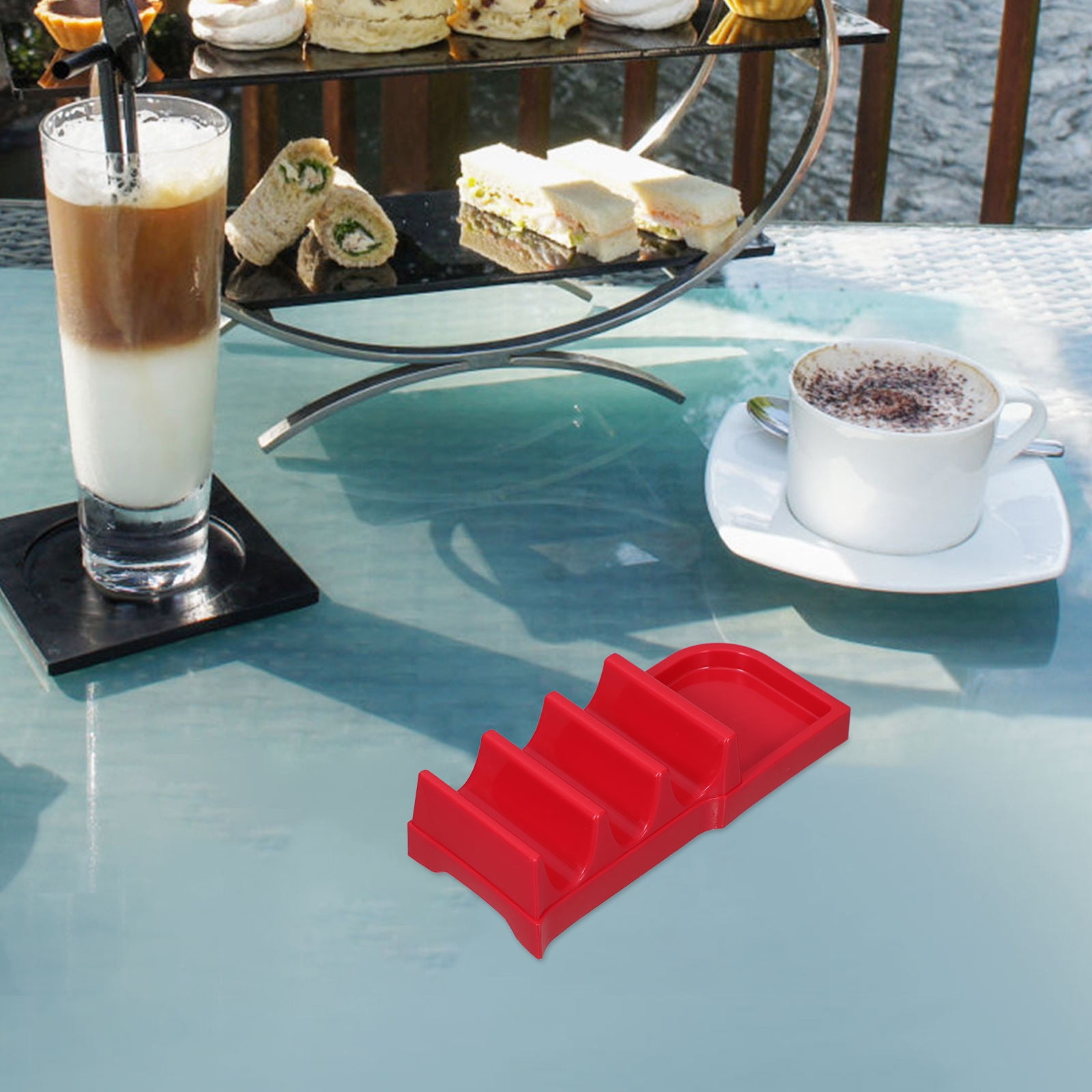 WHAMVOX Disposables Taco Holders Plastic Taco Rack With Divide Plastic ...