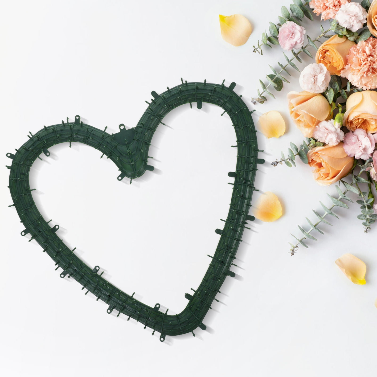 WHAMVOX Diy Heart Shaped Wreath Form For Crafting Beautiful Floral ...