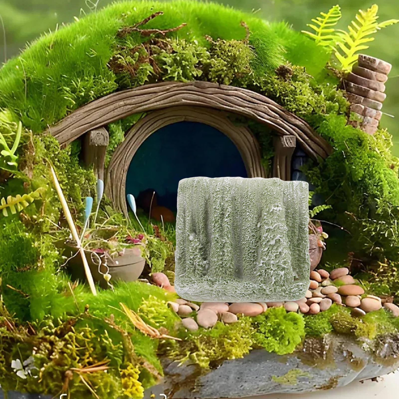 WHAMVOX Diy Miniature Waterfall Mini Water Pool Model Sandtable Decor ...