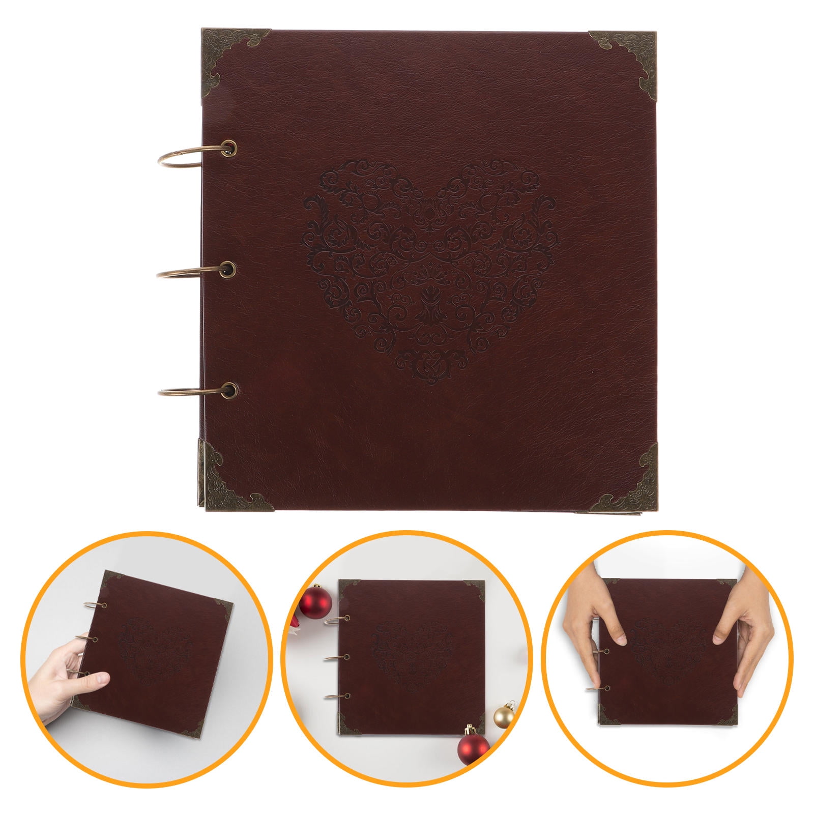 WHAMVOX Diy Scrapbook Album 16 Inch Pu Photo Album Memory Book ...