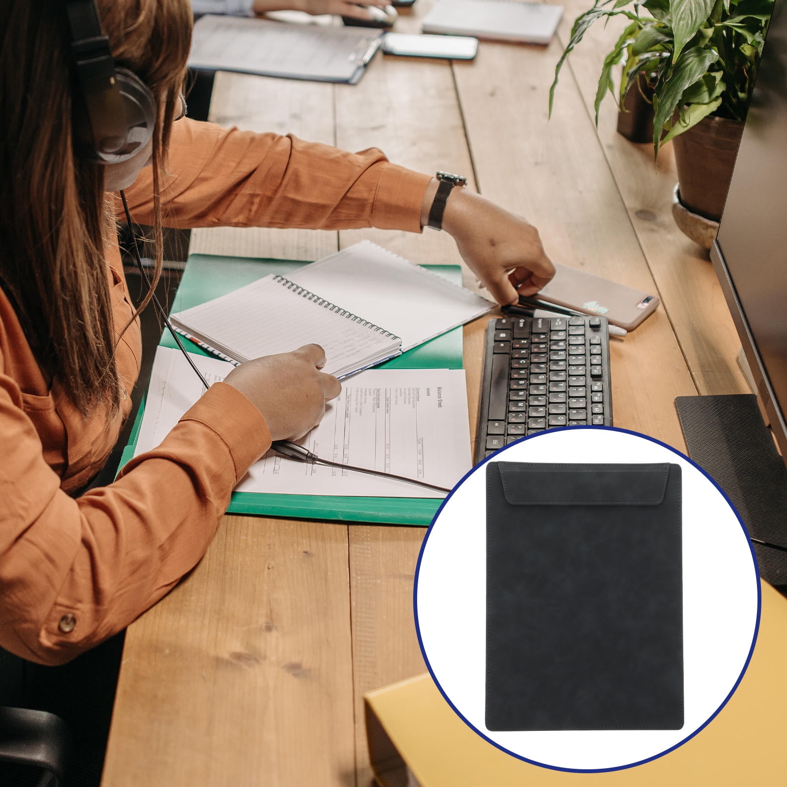 WHAMVOX Document Organizer Multi-function Clipboard Black A4 Size ...