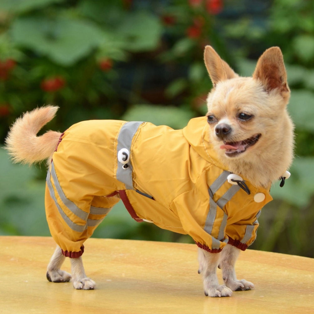 WHAMVOX Dog Rain Slicker PVC Puppy Raincoat Waterproof Pet Reflective ...