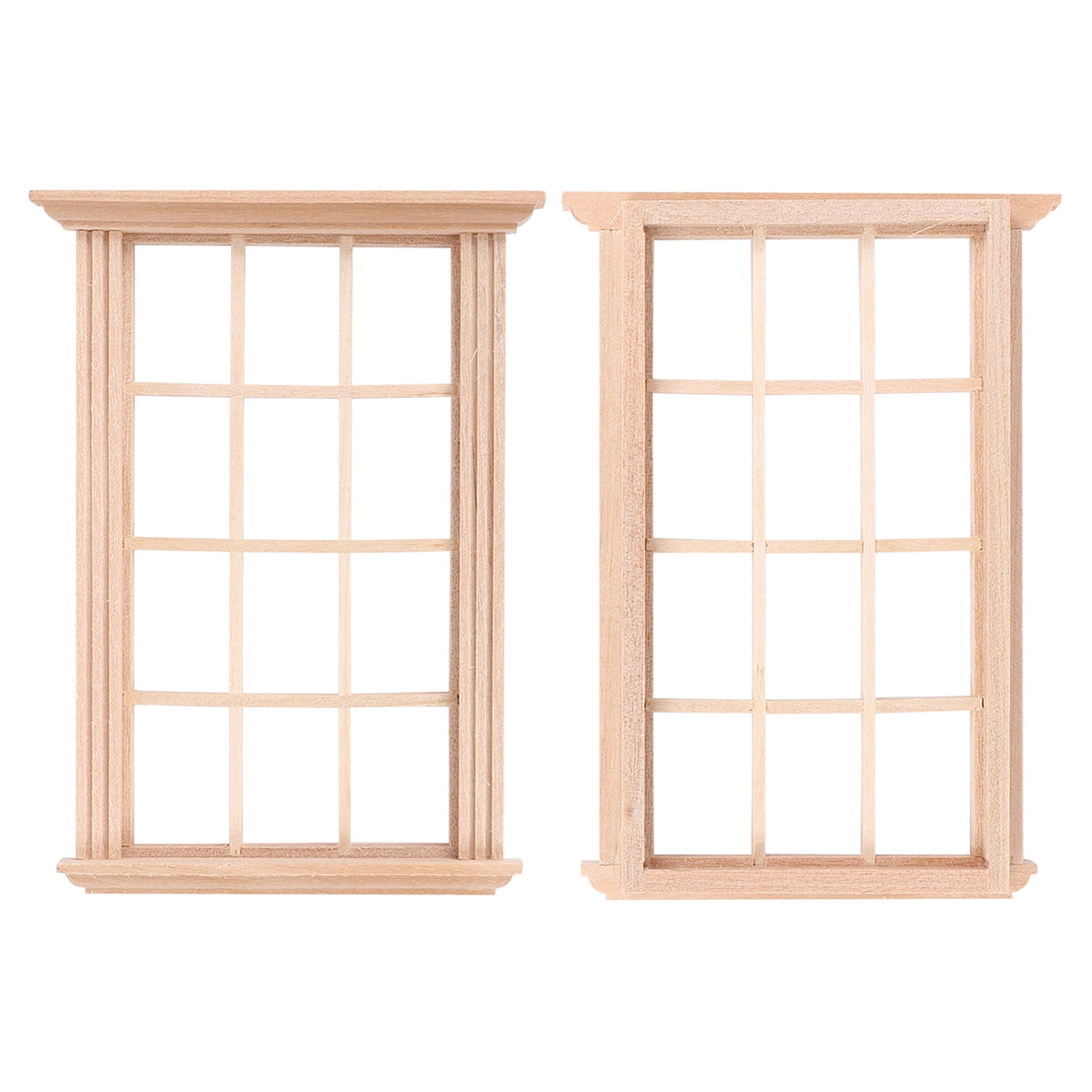 DECORNIJIA Doll House Decoration Mini Window Frame Bamboo 1Set Craft ...