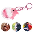WHAMVOX Dolphin Crystal Ball Keychain With Cute Pendant Multi ...