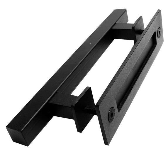 WHAMVOX Door Handle Steel for Doors Knob Outdoor Sliding Barn Black ...