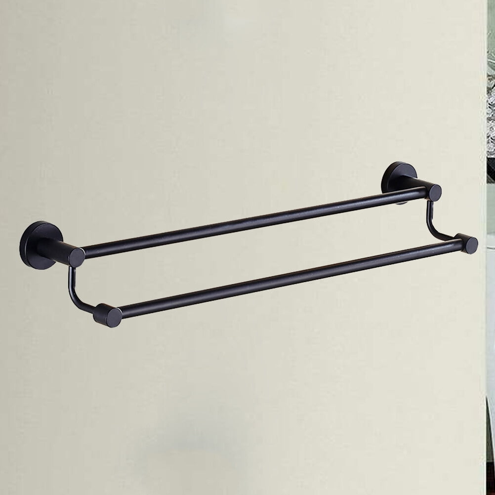 WHAMVOX Double Pole Bath Towel Rack Corrosion-resistant Bar Elegant ...