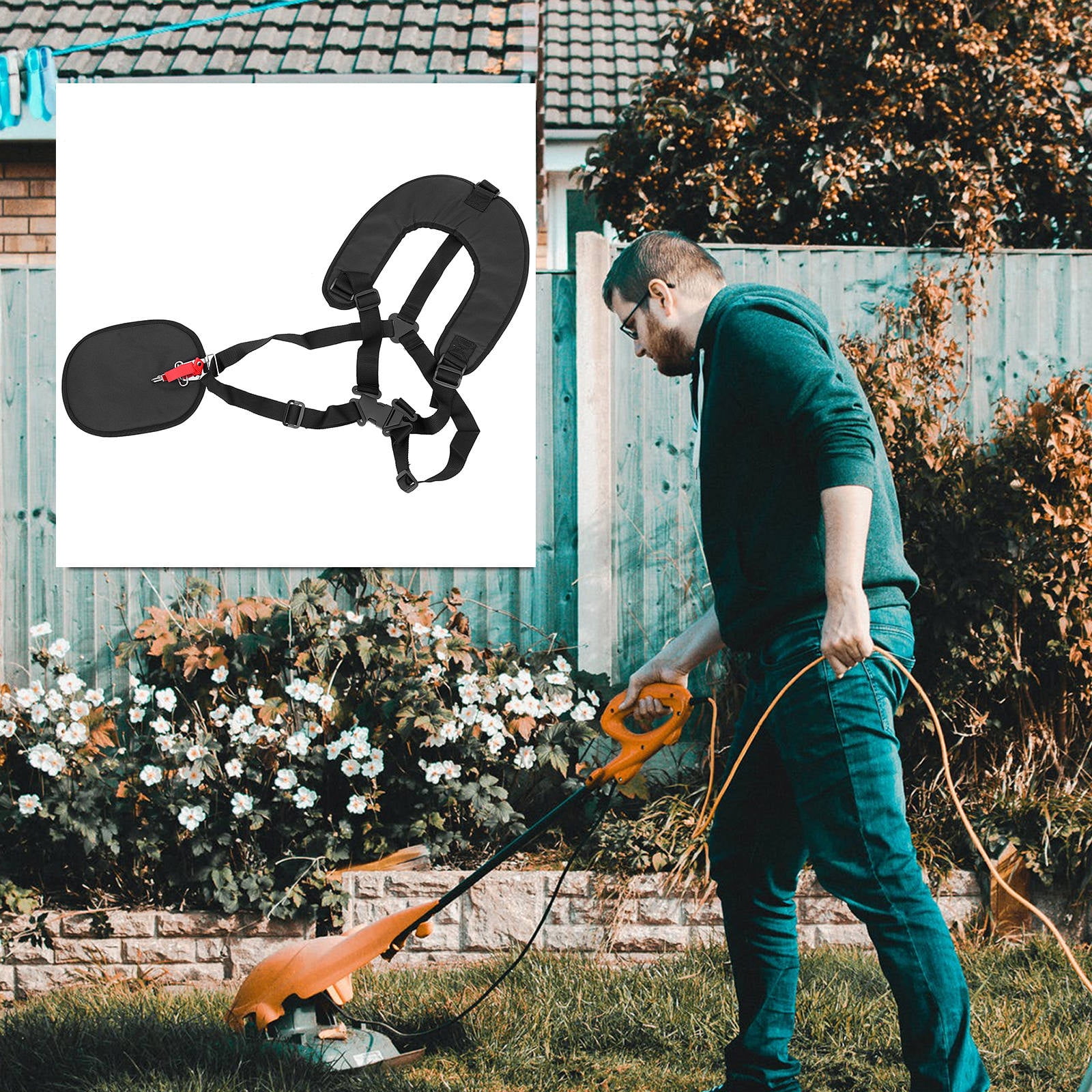 WHAMVOX Double-shoulder Padded Strap Brushcutter Harness Mower ...