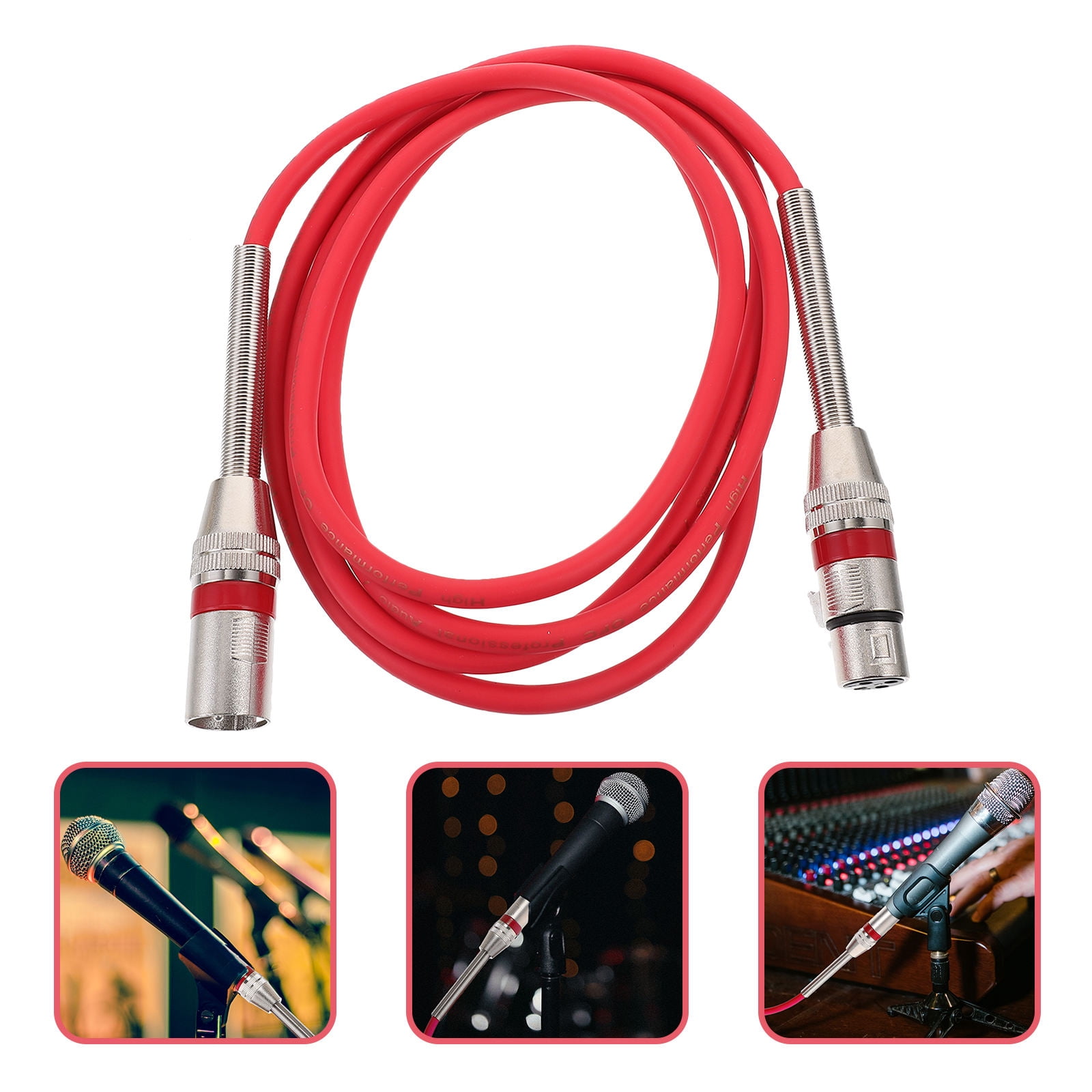 WHAMVOX Durable Red XLR Microphone Cable for Guitar with PVC and Copper ...