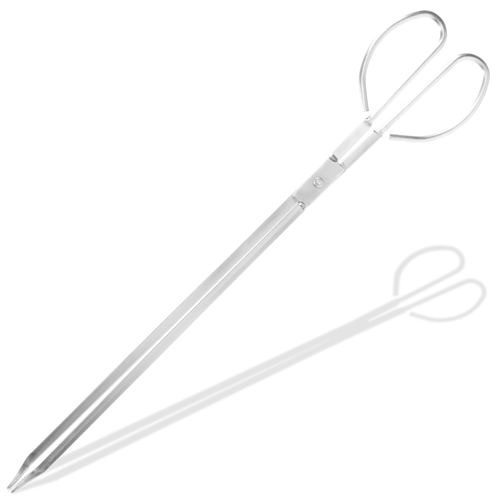 WHAMVOX Duty Charcoal Picker Tool Fire Tongs Firewood Grabbers Silver ...