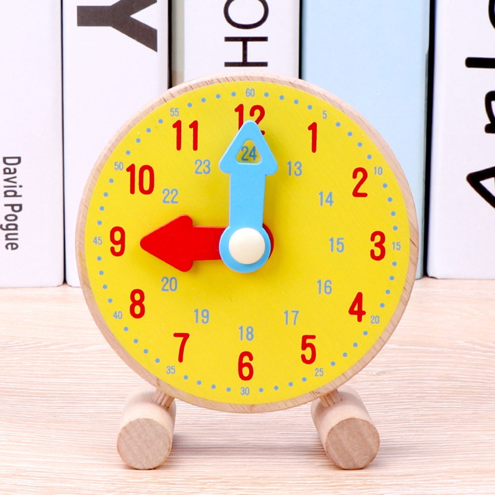 WHAMVOX Educational Clock Toy for Kids Playing Made of Plastic Yellow ...