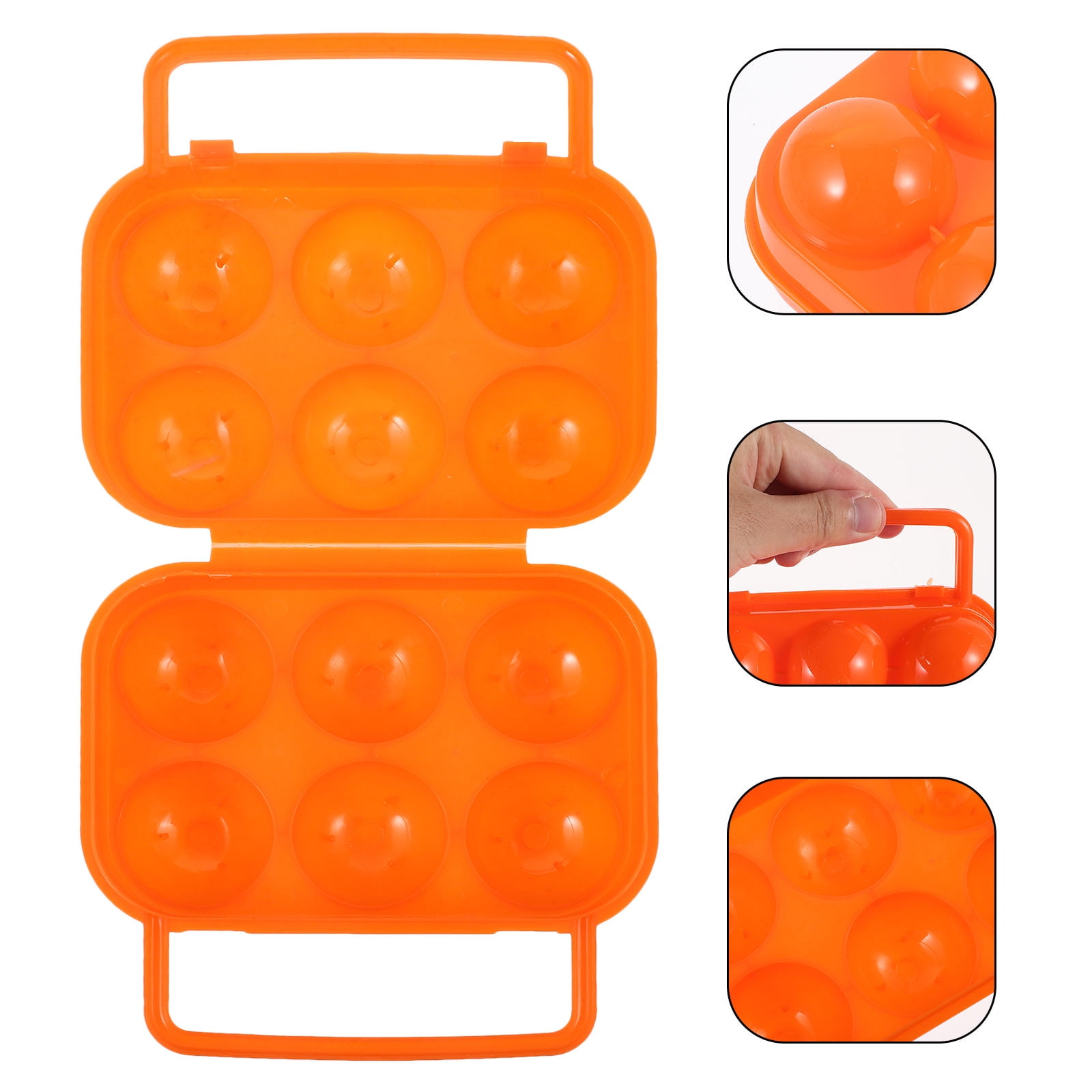 WHAMVOX Eggs Cartons Portable Box Cases for Kitchen Easy-to-use ...
