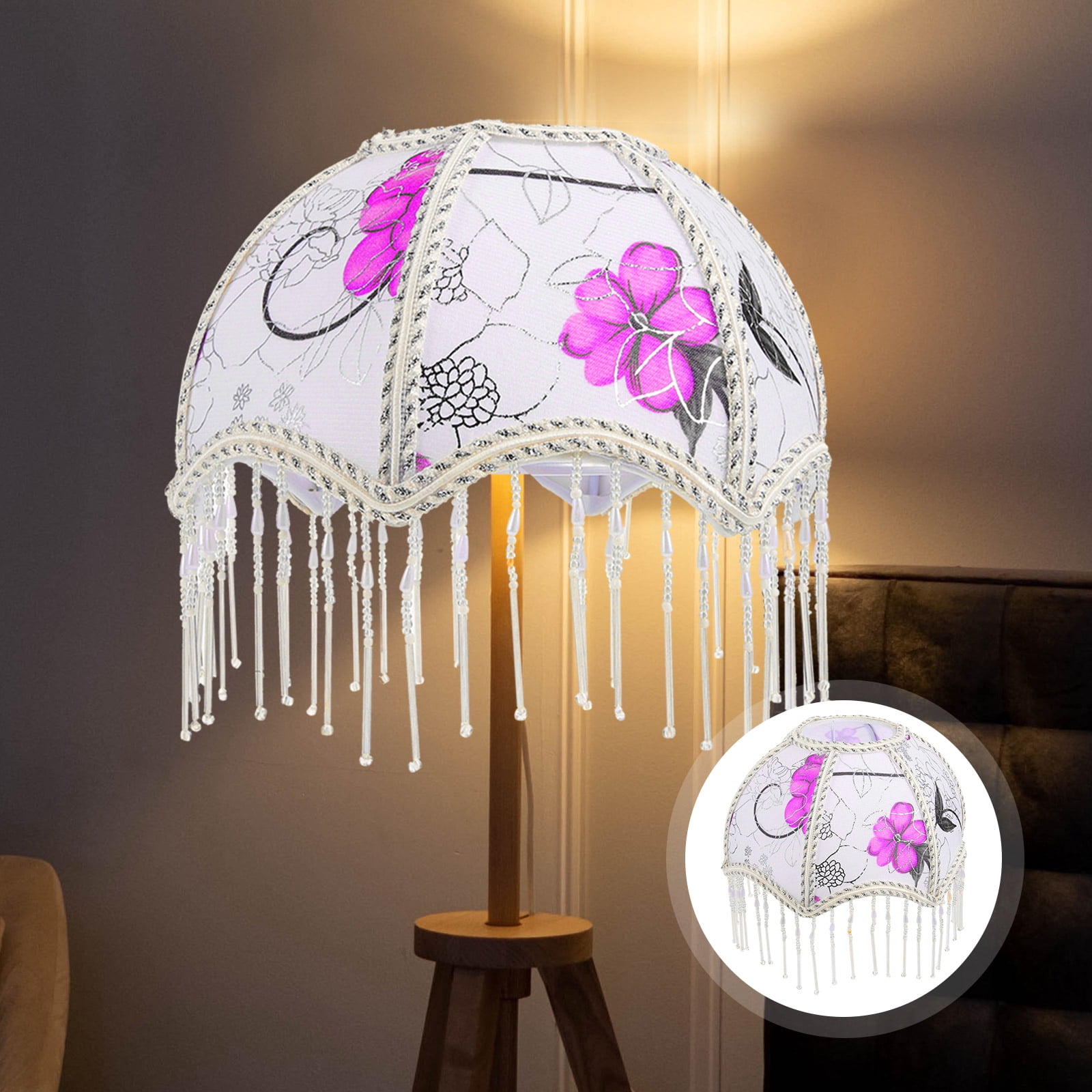 WHAMVOX Elegant Victorian Tassel Lampshade with Iron and Cloth Material ...